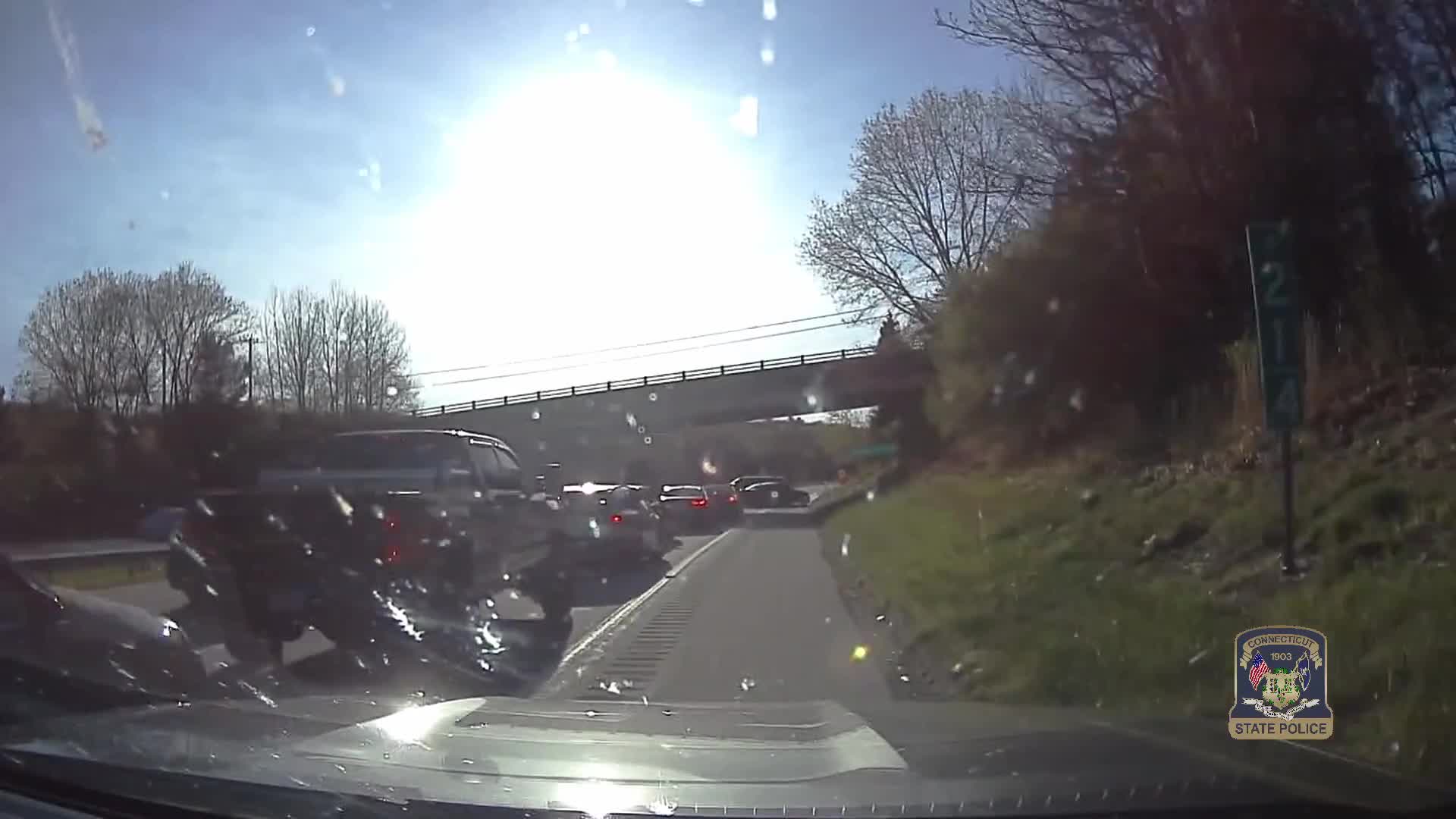 CSP dashcam footage shows police pursuit on Route 2 in Colchester ...
