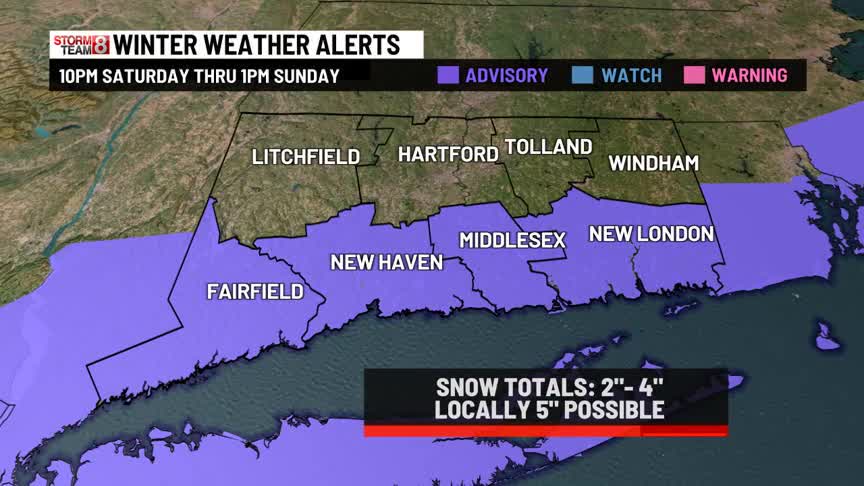 Winter Weather Advisory extended to include more of CT – WTNH.com