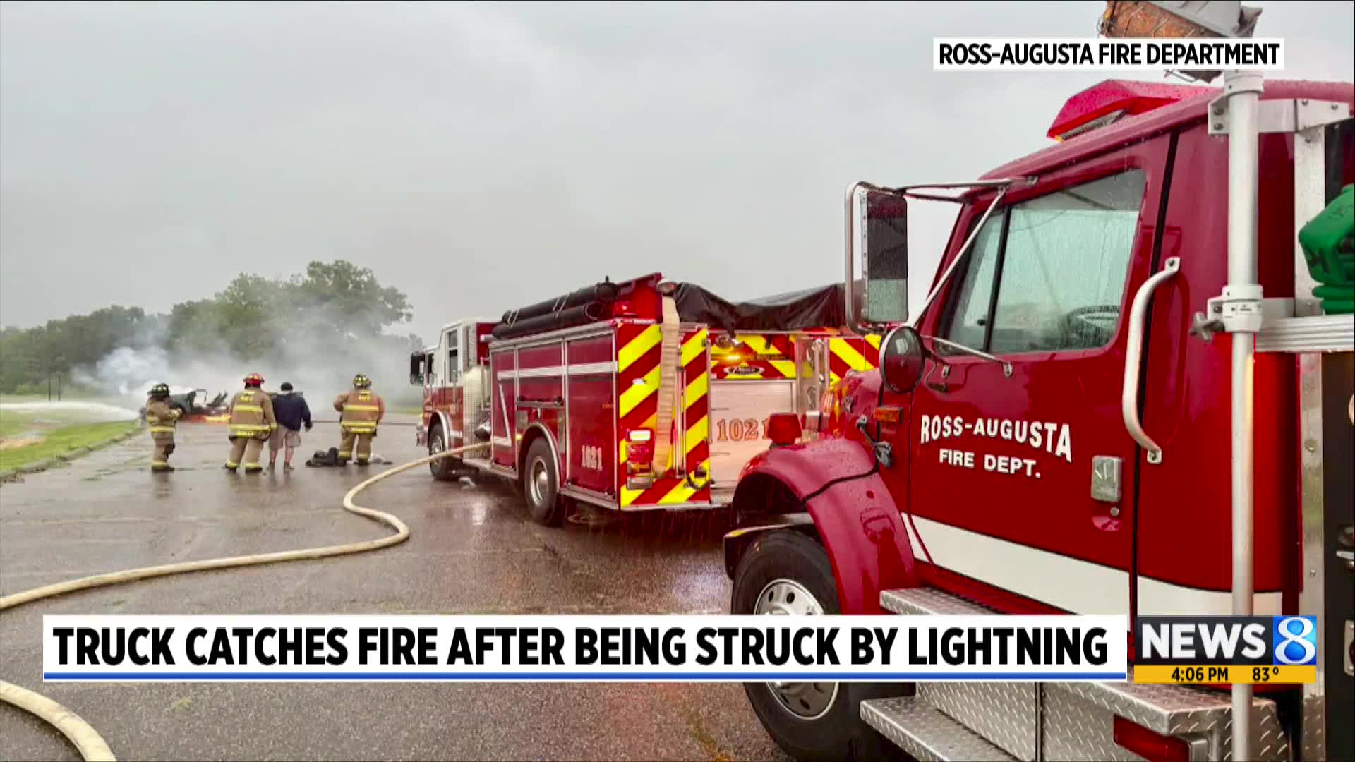 Radio went ‘goofy,’ truck caught fire after lightning strike – WOODTV.com