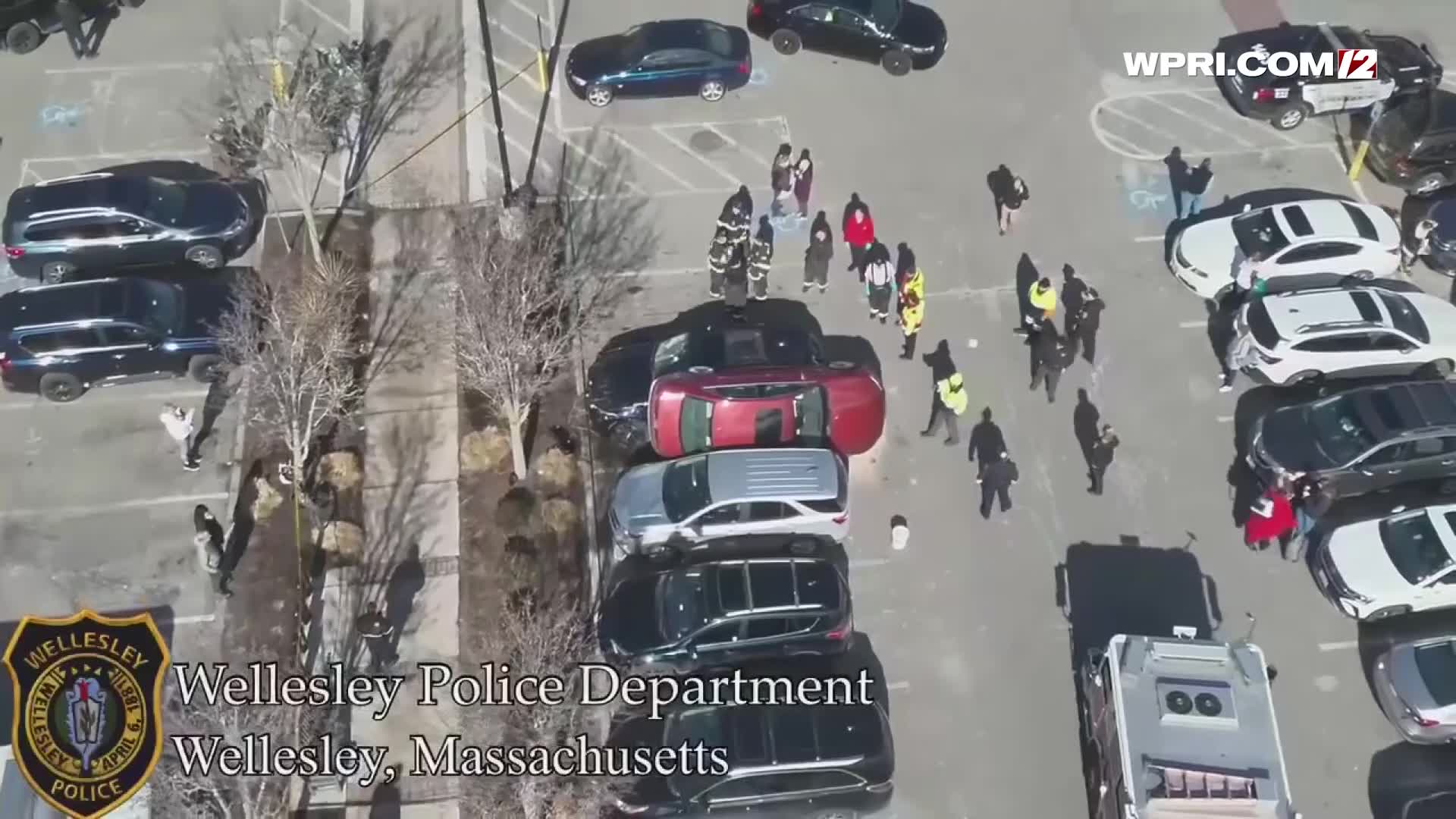 VIDEO NOW: Parking lot crash leaves car wedged between two others ...