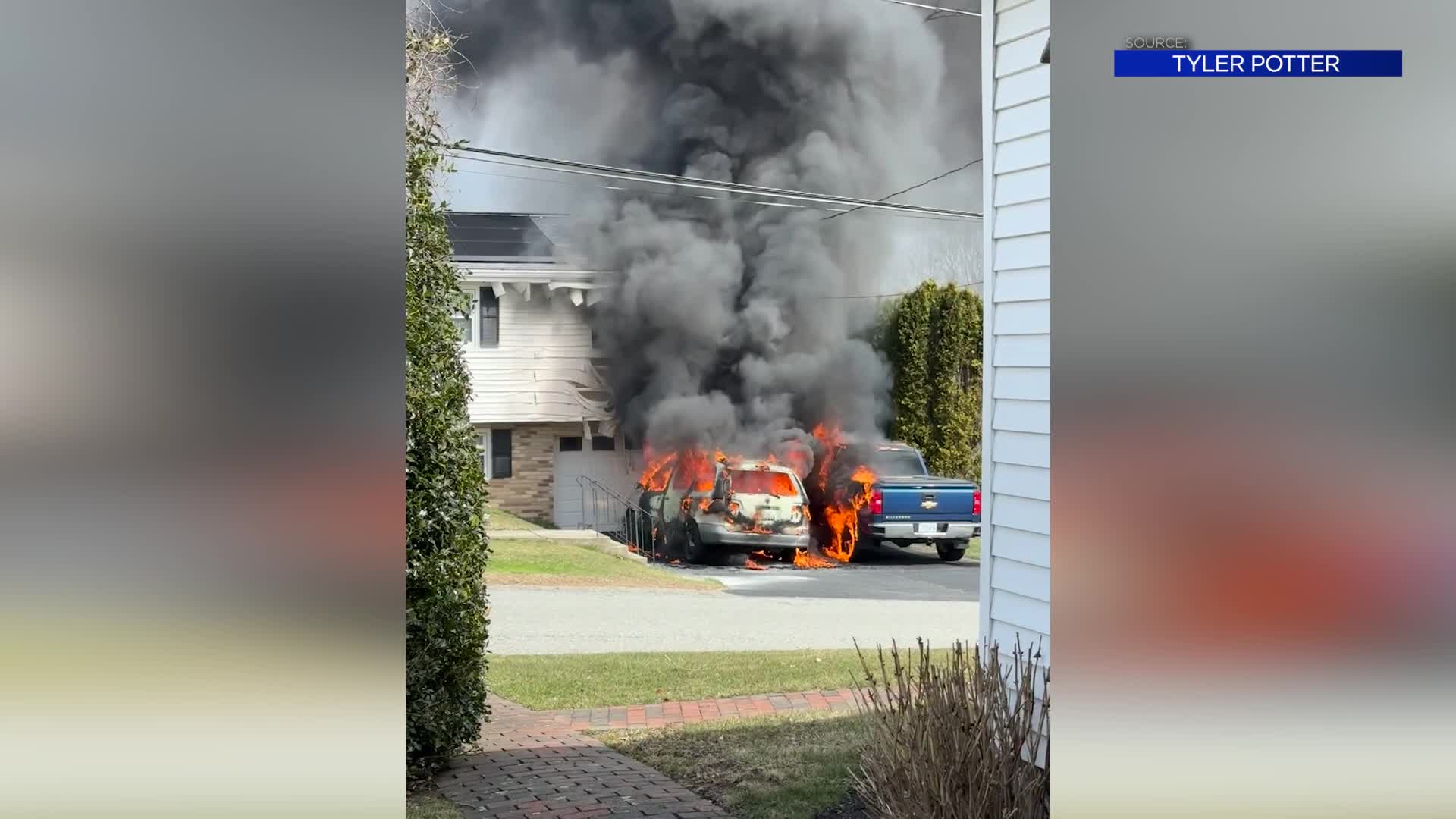Video Now: Car catches fire in Tiverton, extends to house – WPRI.com