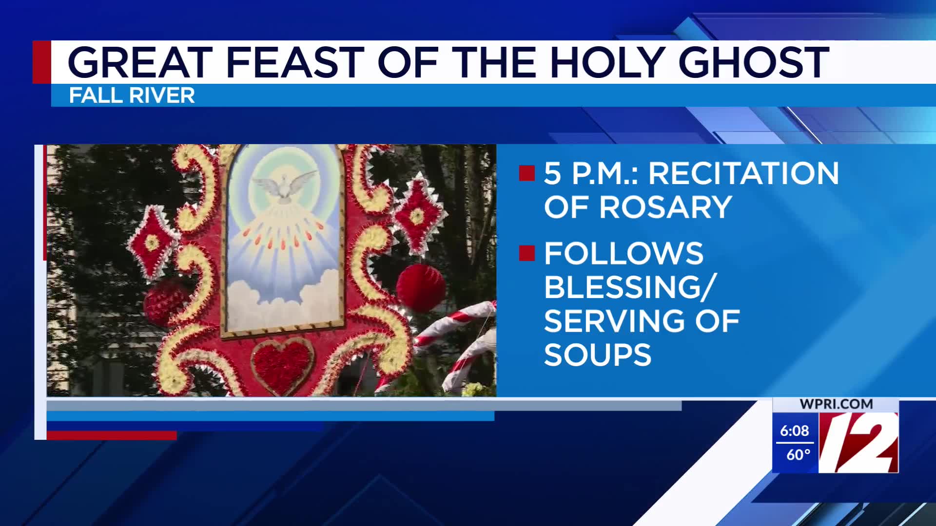 Great Feast of the Holy Ghost in Fall River kicks off Wednesday – WPRI.com