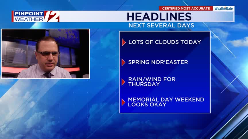WPRI 12 Weather Now 5/20/25: Lots of clouds today; spring nor’easter ...
