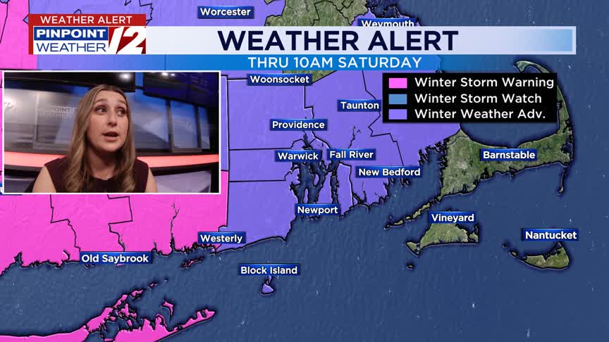 WPRI 12 Weather Alert 12/26/25: Accumulating Snowfall Continues ...