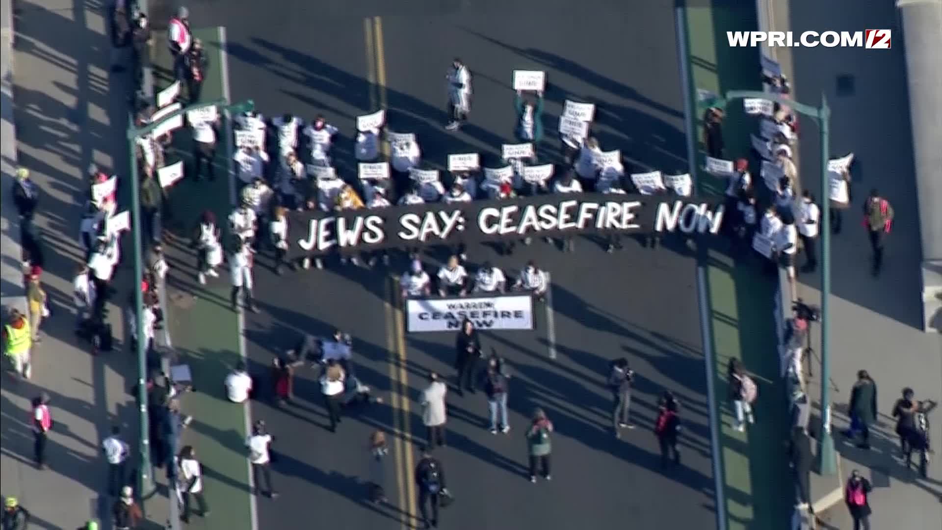 VIDEO NOW: Protesters block bridge in Boston, calling for cease-fire in ...