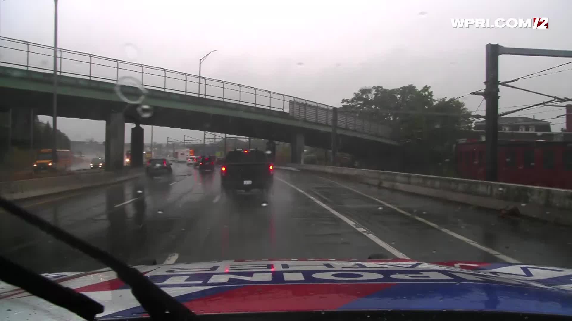 VIDEO NOW: Rainy conditions, construction cause traffic on I-95 – WPRI.com