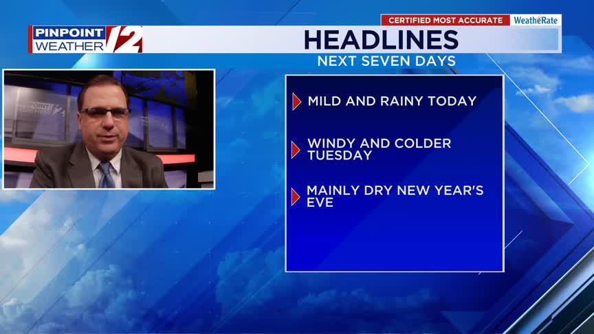 WPRI 12 Weather Now 12/29/25: Rain this afternoon; windy and cold ...