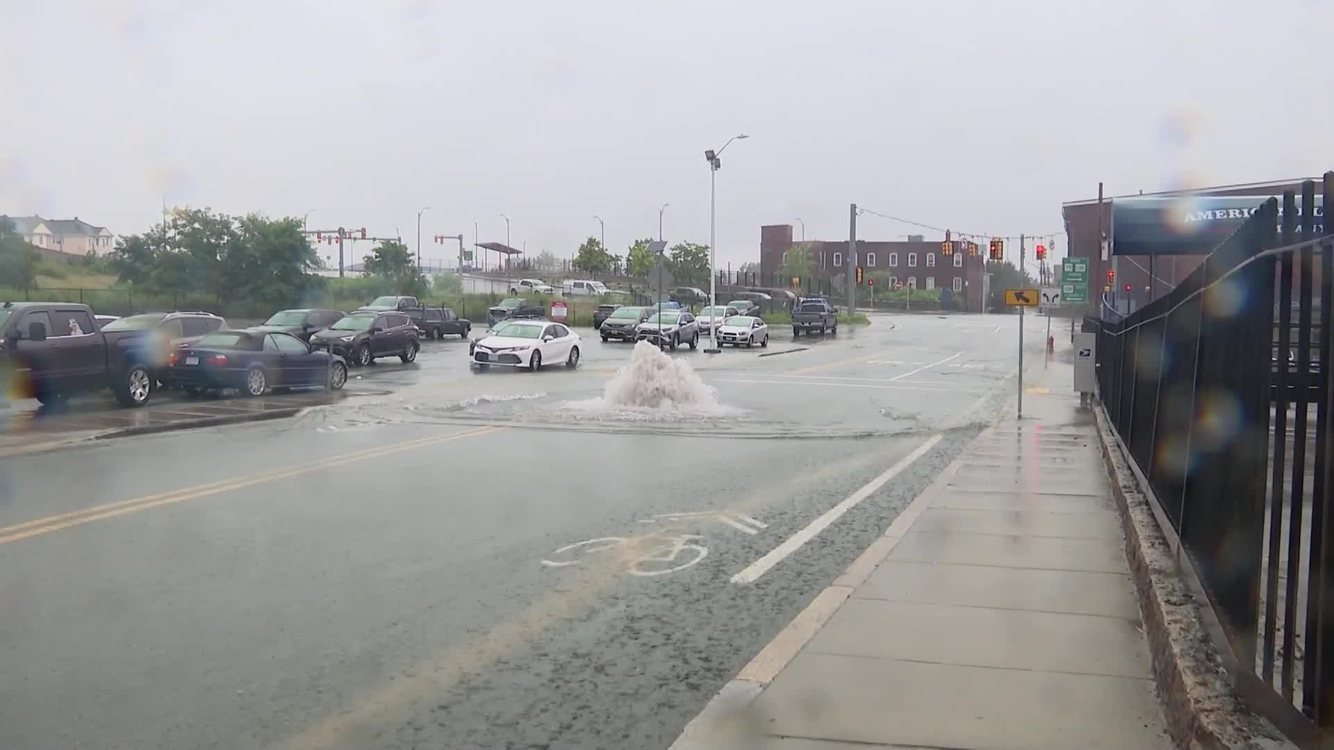 VIDEO NOW: Storm causes eruption of water in Fall River – WPRI.com