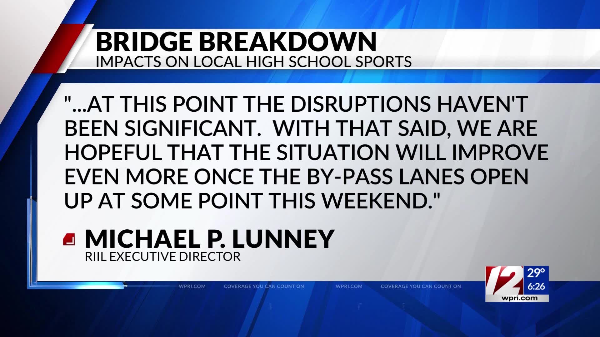 Washington Bridge closure disrupts high school sports schedule, RIIL ...
