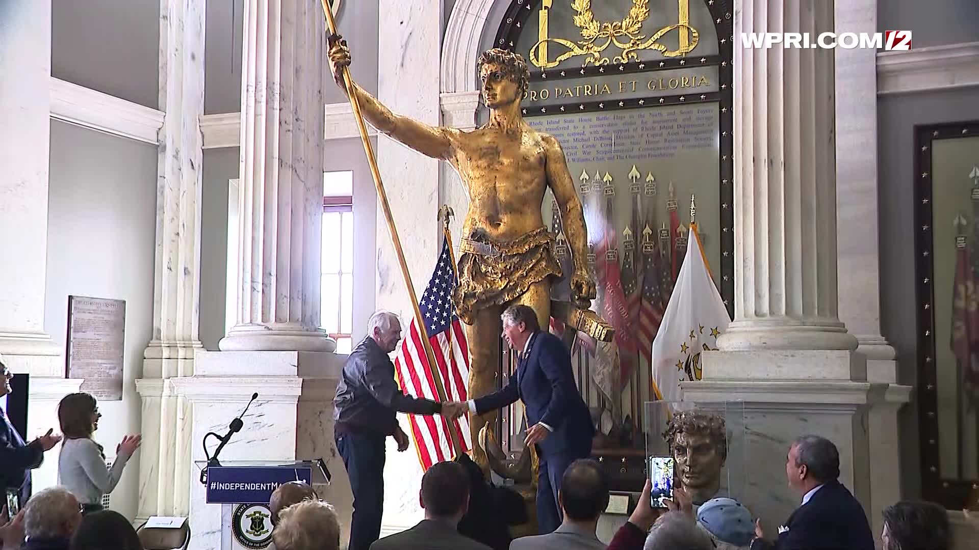 VIDEO NOW: Independent Man display unveiled in State House – WPRI.com