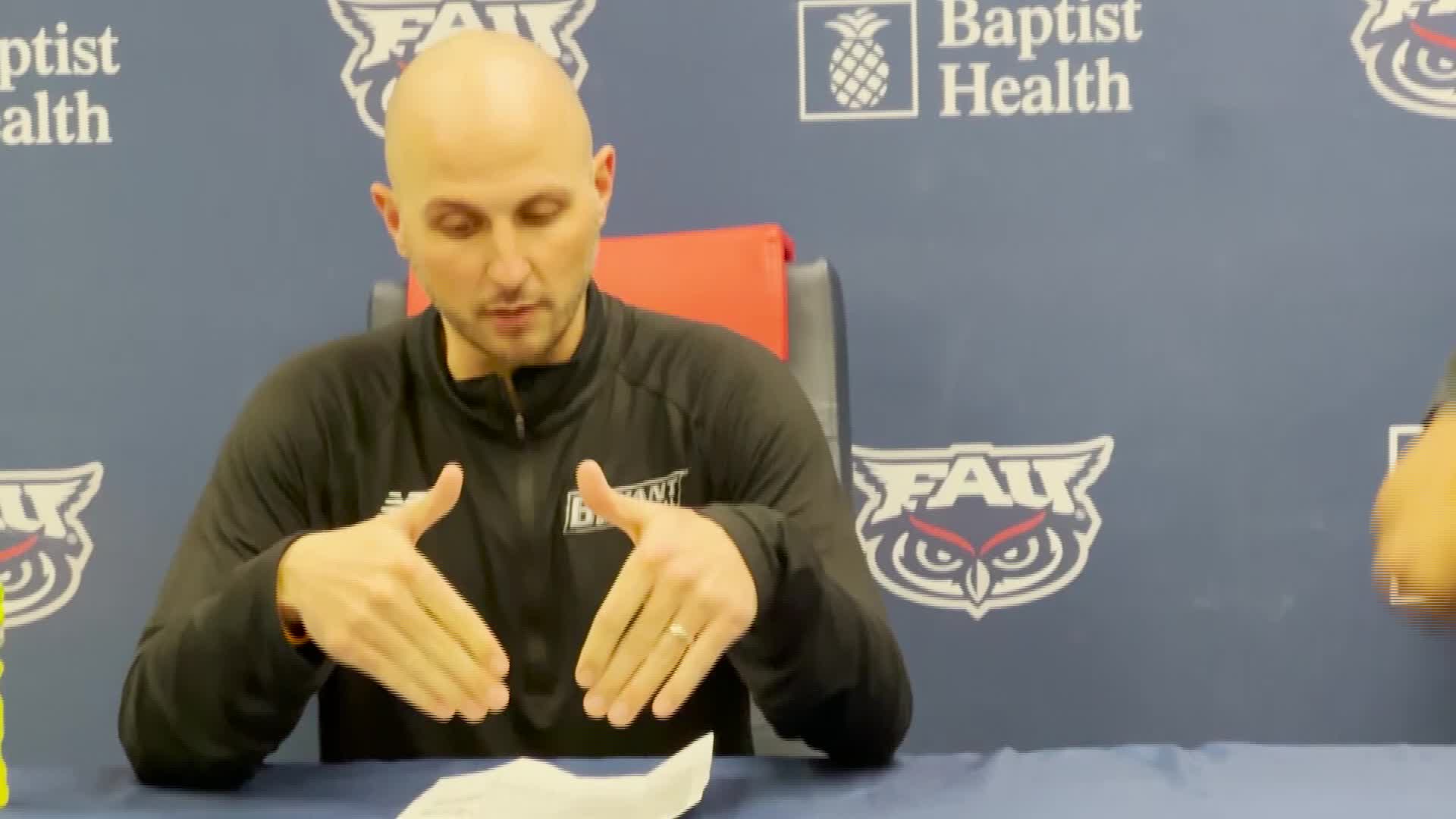 Phil Martelli Jr. after Bryant’s big win over FAU – WPRI.com