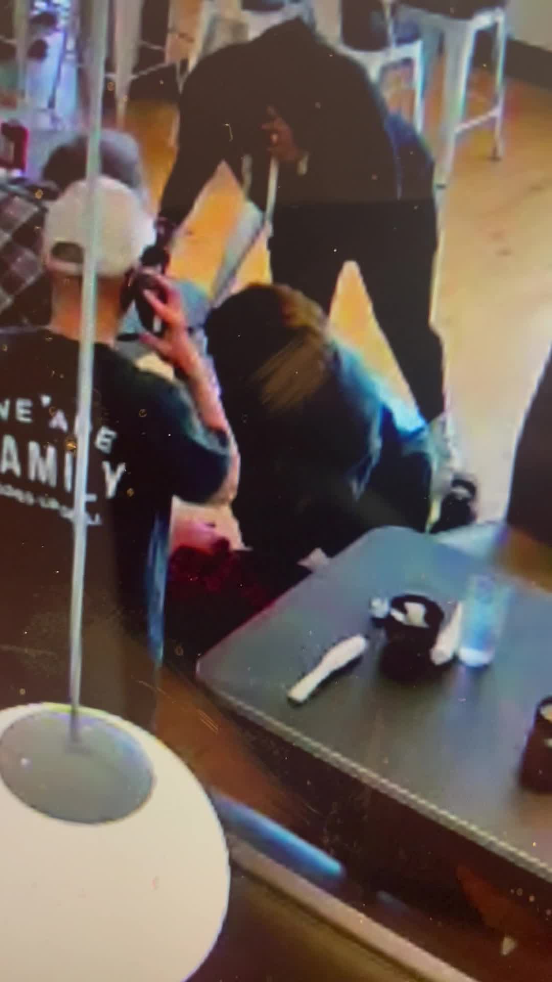 Footage of Nyla Thomas saving the life of a woman at Eggs Up Grill ...