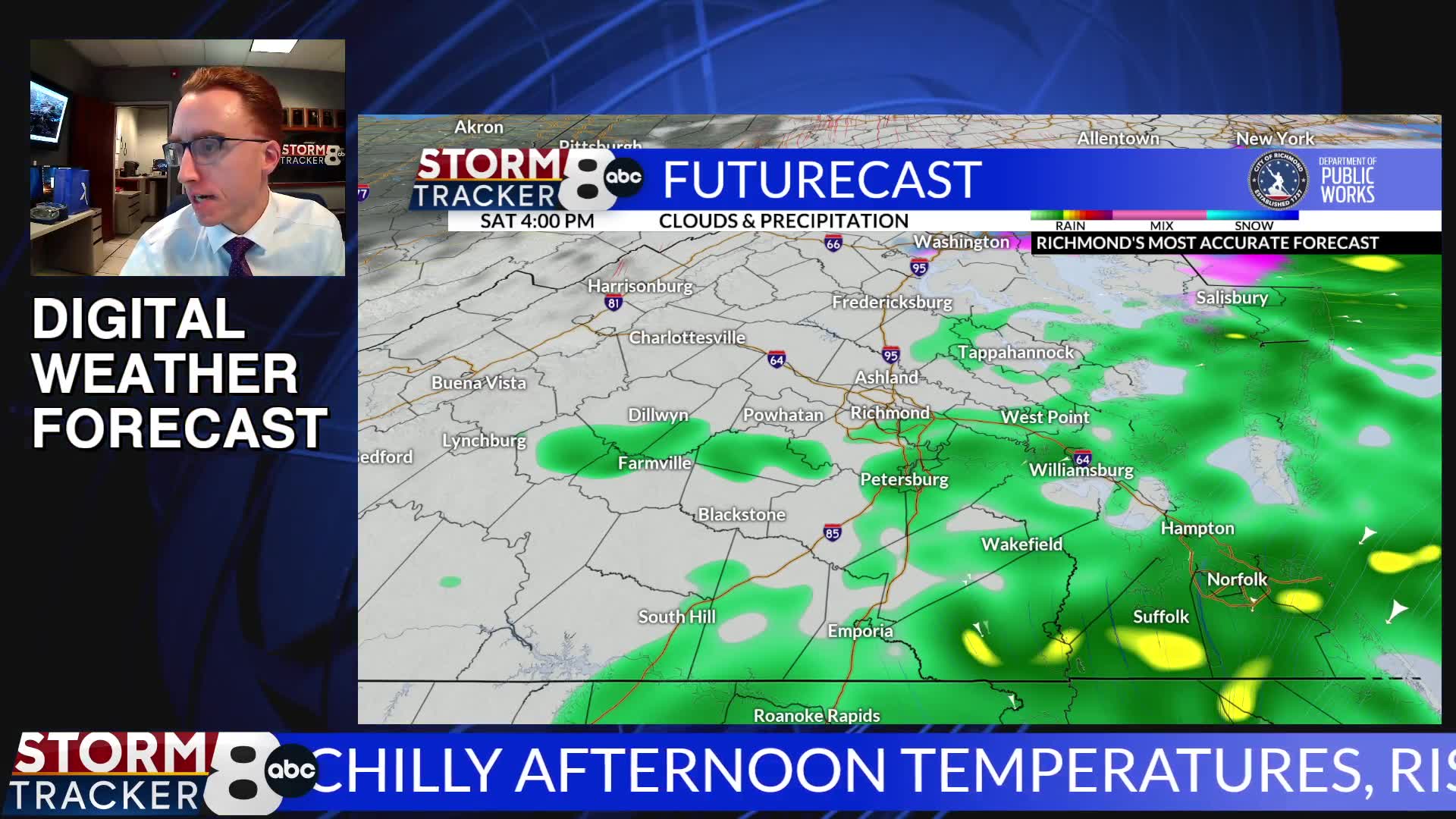 Saturday Digital Weather Update 11:30AM – WRIC ABC 8News