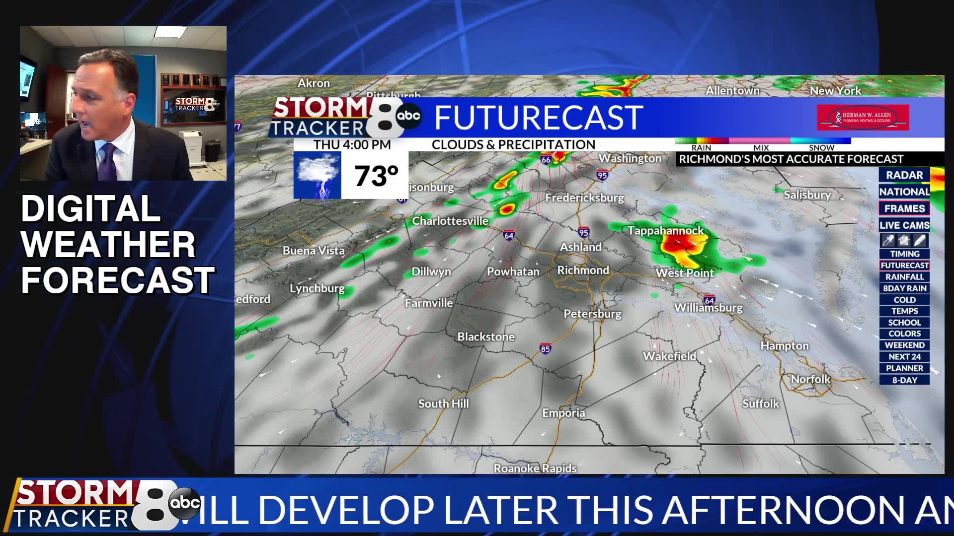 Digital Weather Forecast 12pm – WRIC ABC 8News
