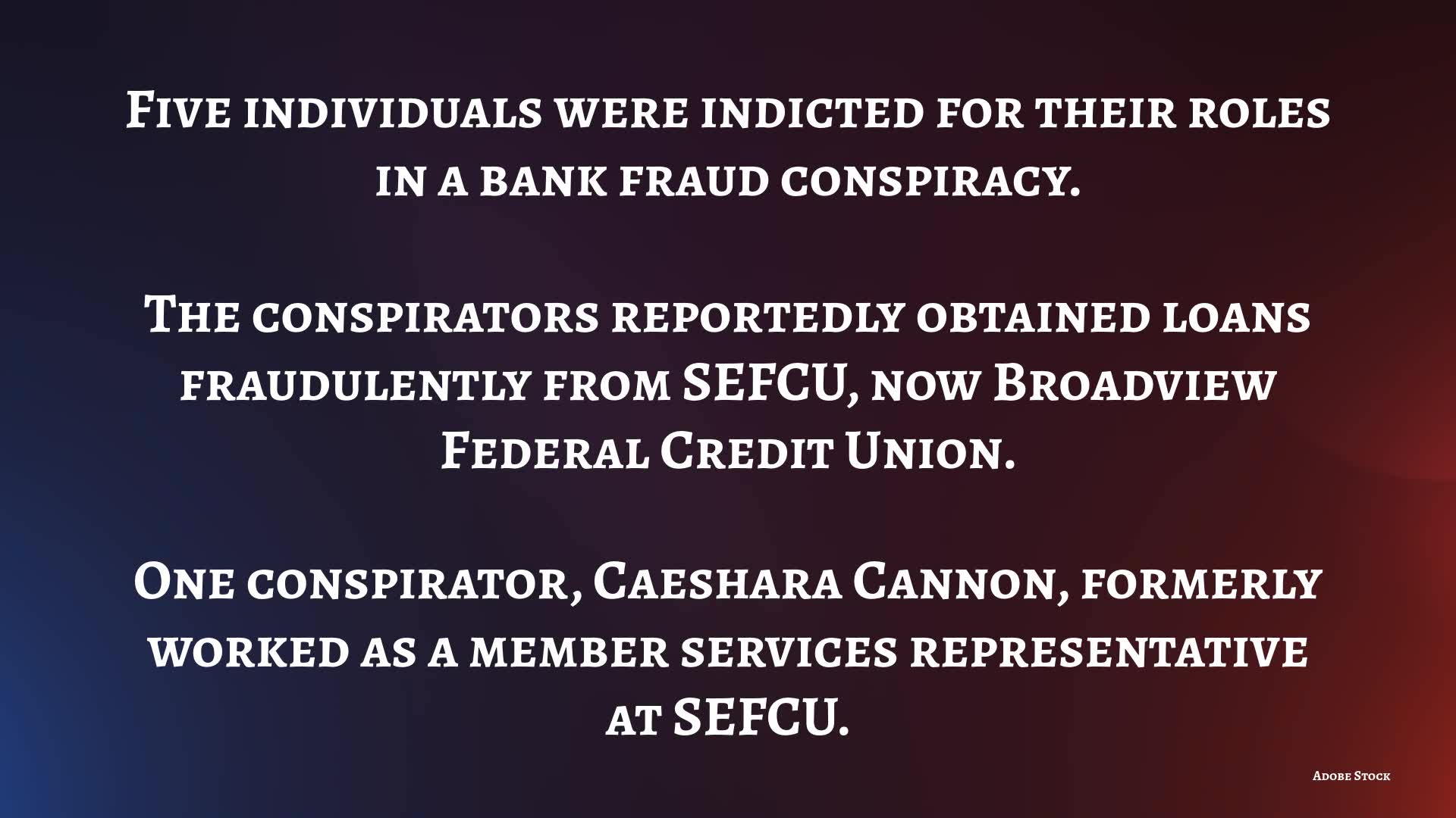 Five Suspects Charged In Bank Fraud Conspiracy Case News10 Abc