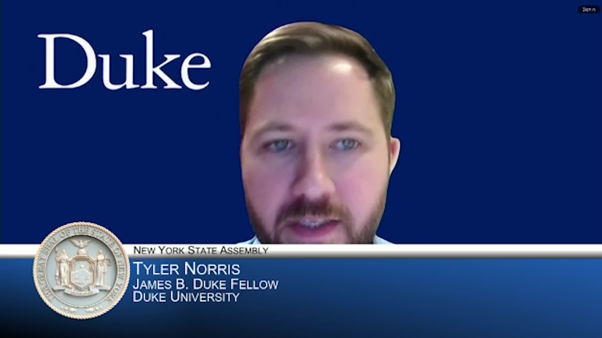 Tyler Norris testifies at Assembly hearing on rising energy costs ...