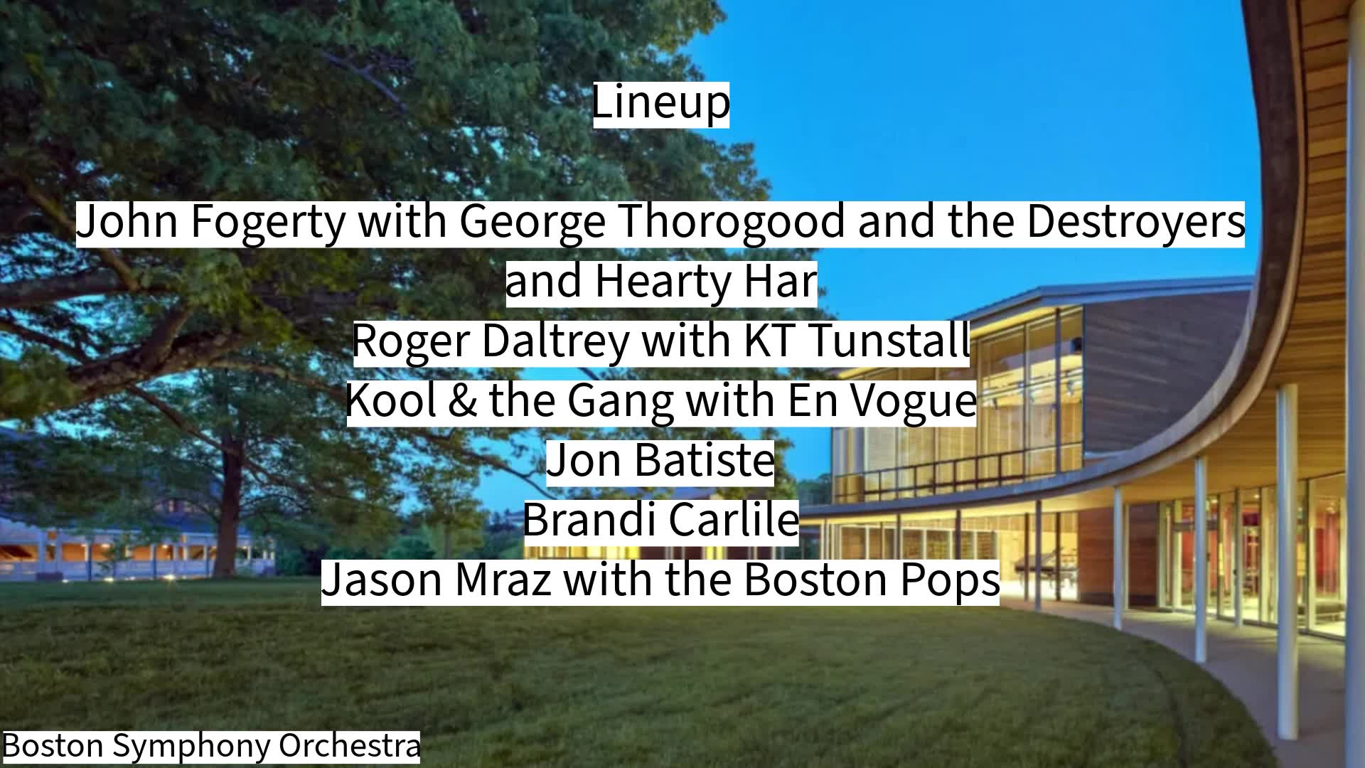 Tanglewood announces lineup for Popular Artist Series – NEWS10 ABC