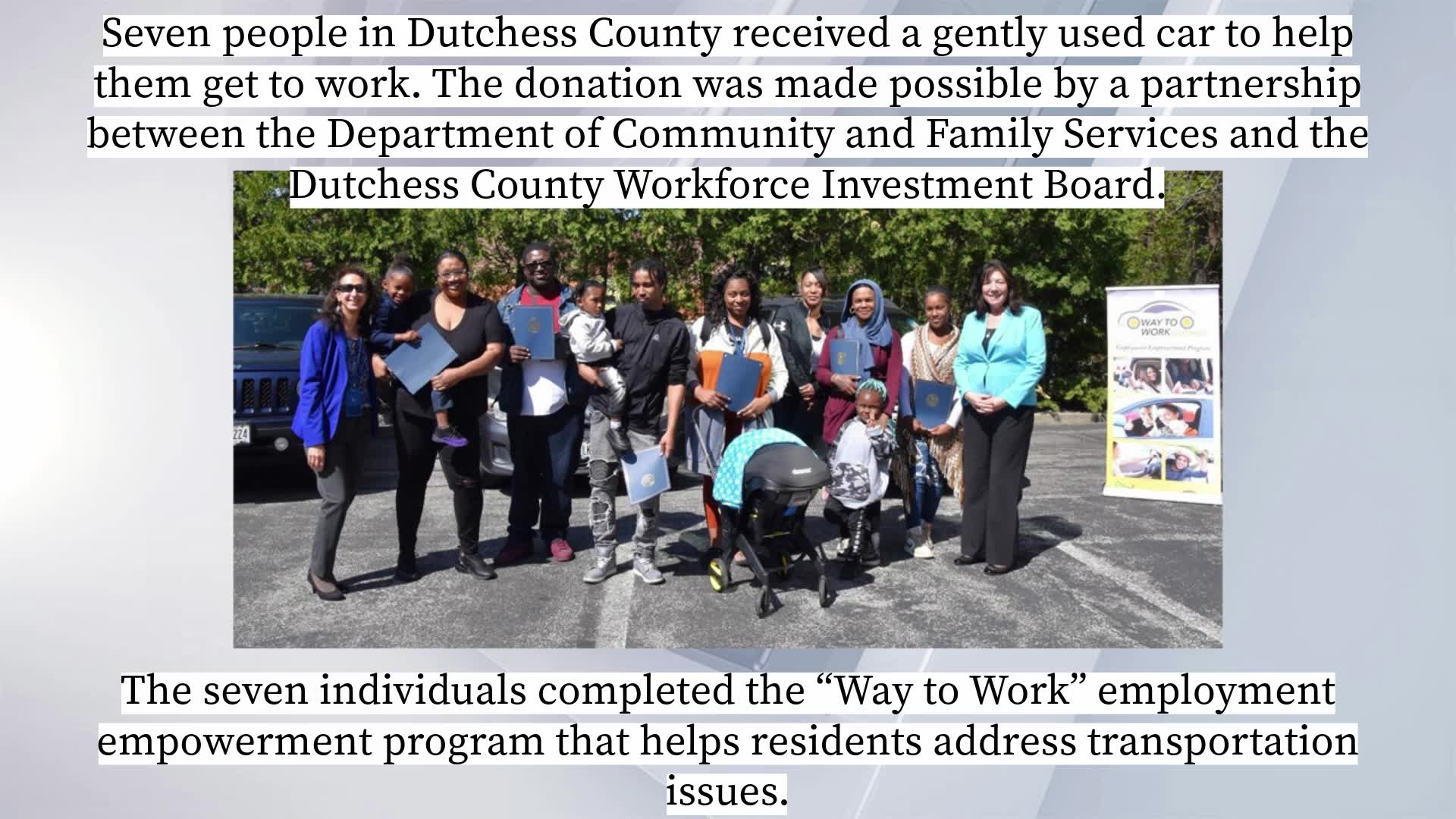 Dutchess Co. work program gifts cars to participants – NEWS10 ABC