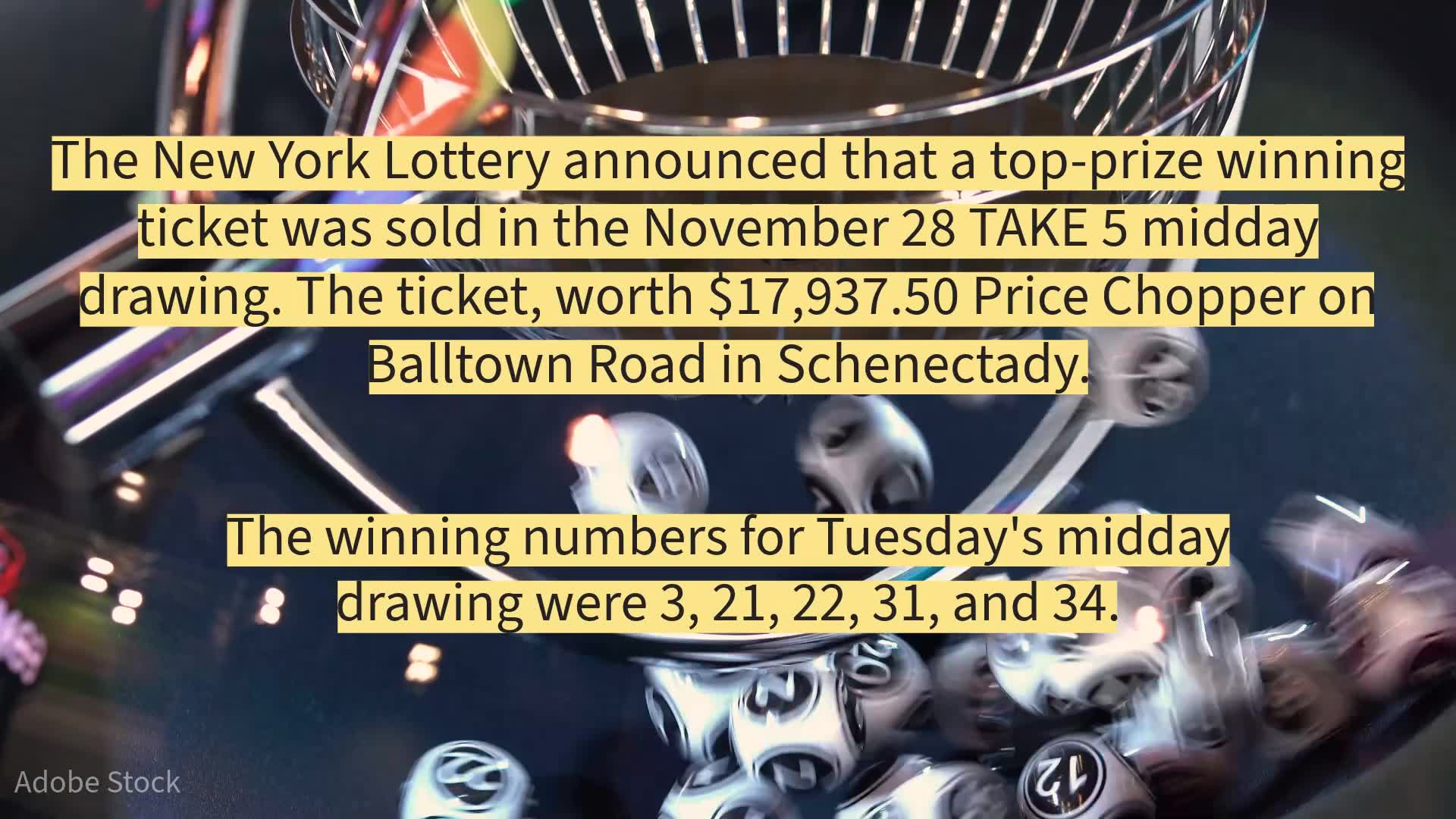 $17K TAKE 5 winning ticket sold in Schenectady – NEWS10 ABC