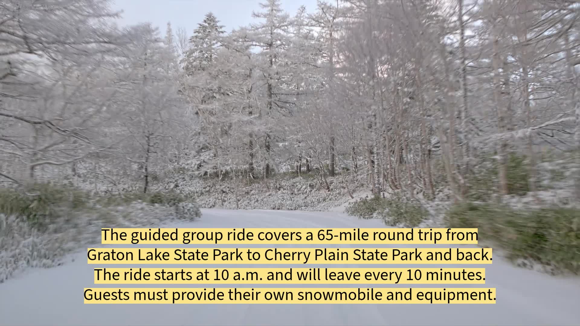 Grafton Lakes State Park hosting snowmobile ride – NEWS10 ABC