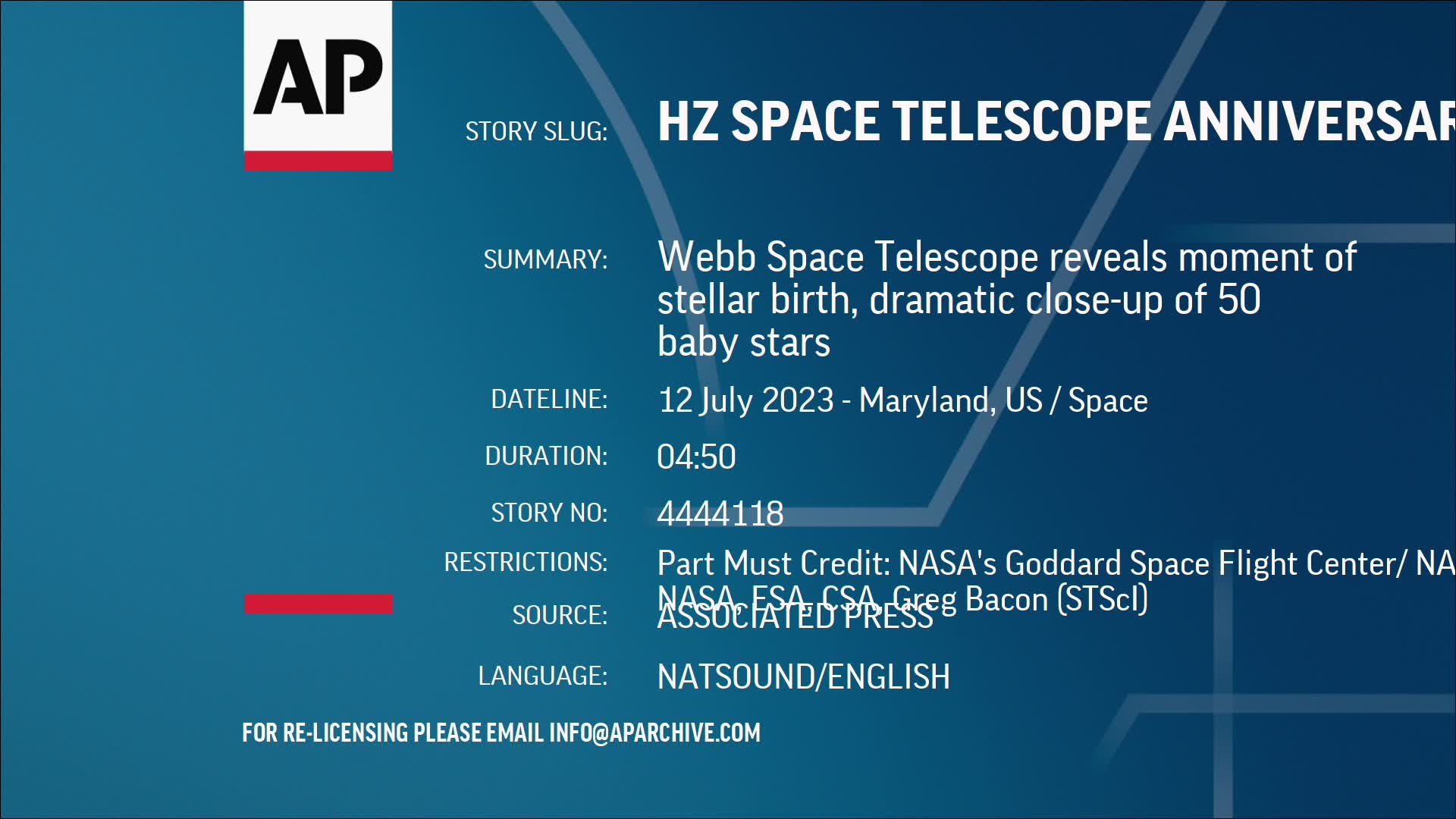 AP: Webb Space Telescope reveals moment of stellar birth, dramatic ...