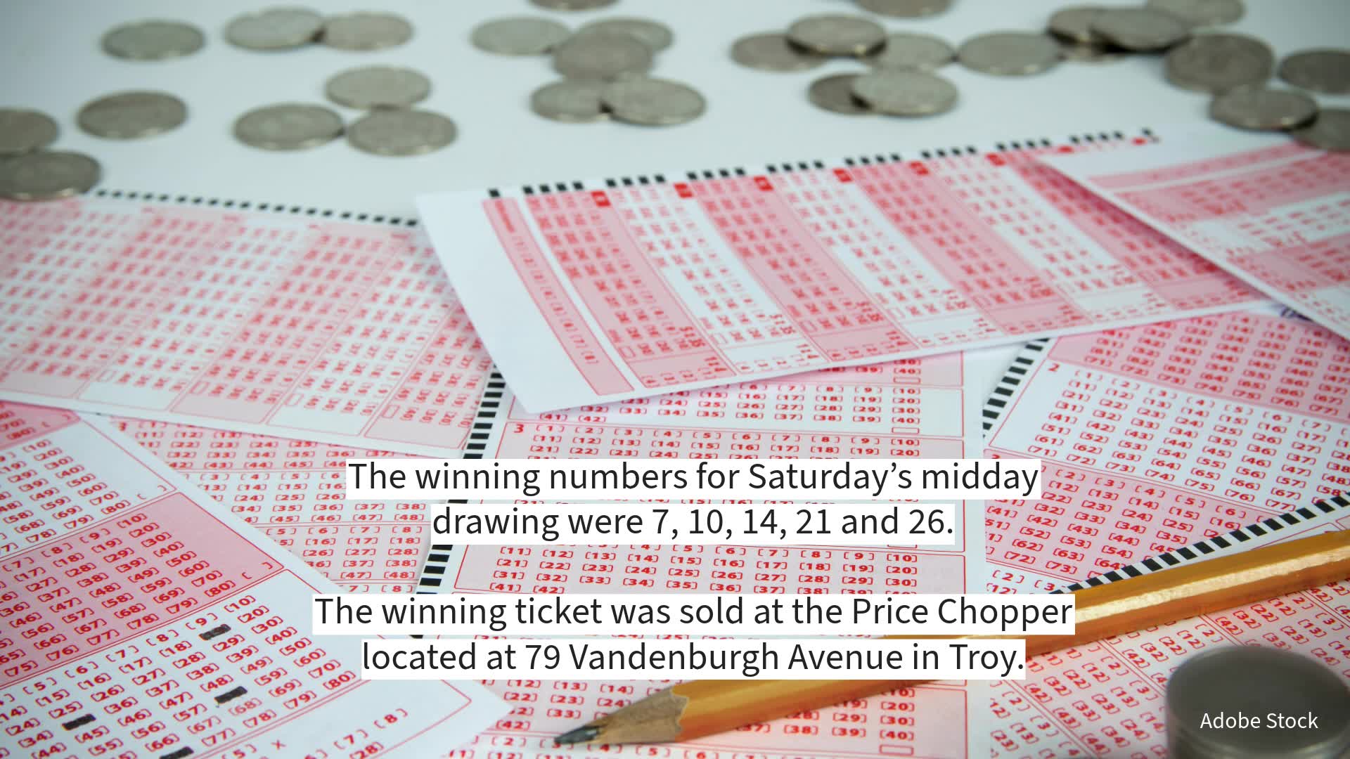 $19K TAKE 5 winning ticket sold in Troy – NEWS10 ABC