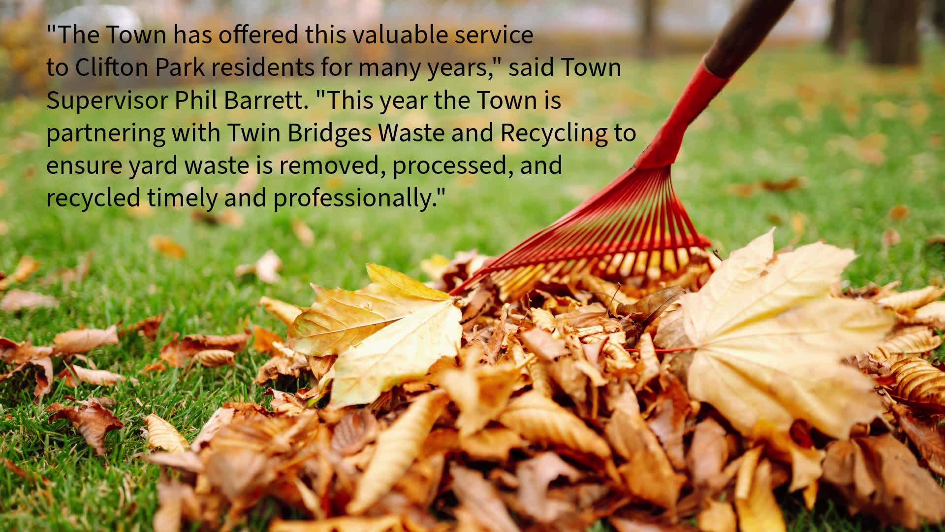 Yard waste pickup in Clifton Park begins April 1 – NEWS10 ABC