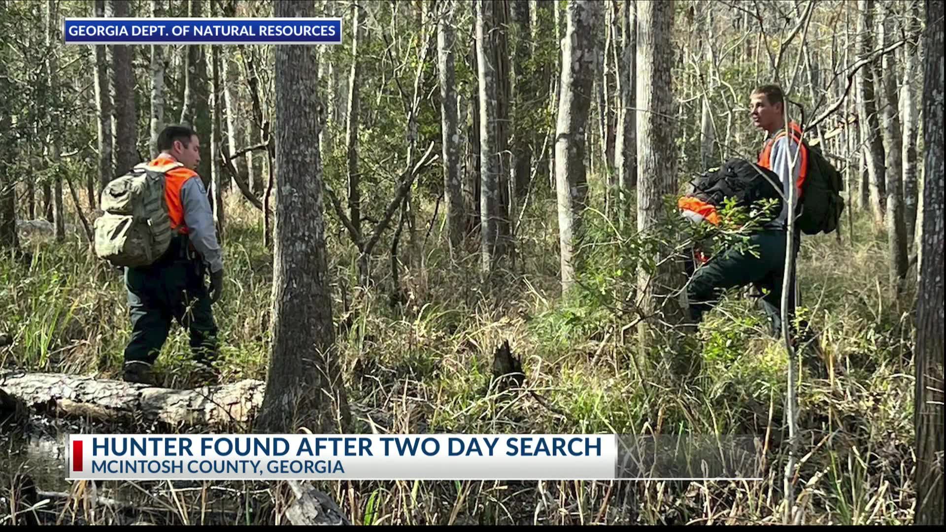 Hunter found after going missing in Mcintosh Co. swamp – WSAV-TV