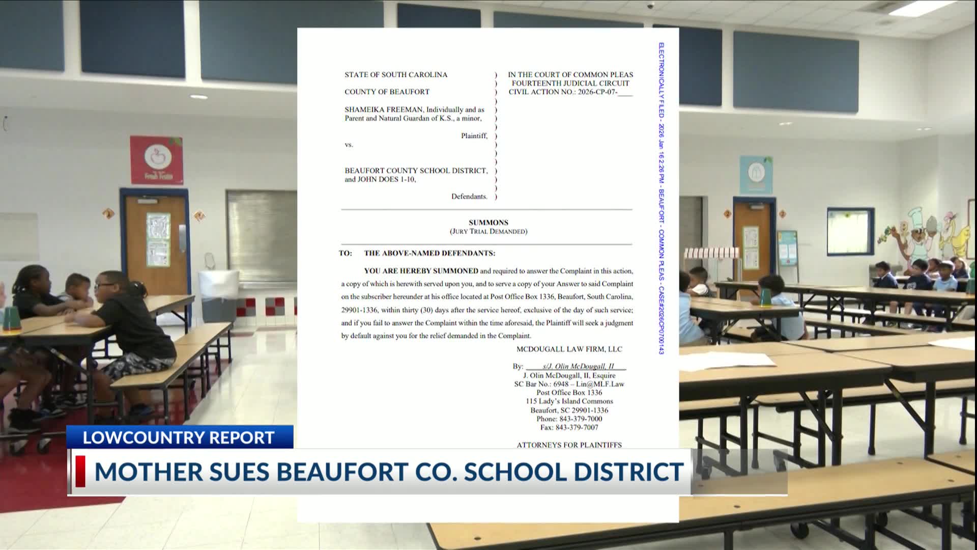 Mother sues school district after daughter’s fingertip is severed – WSAV-TV