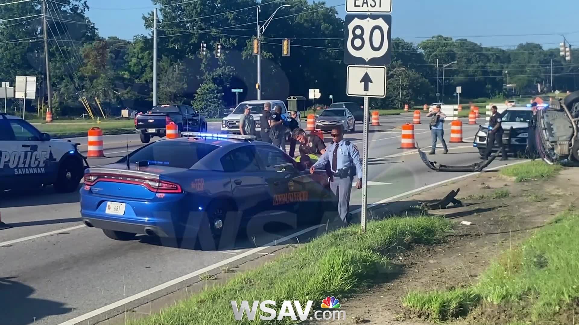 GSP car reportedly flipped in high-speed chase – WSAV-TV