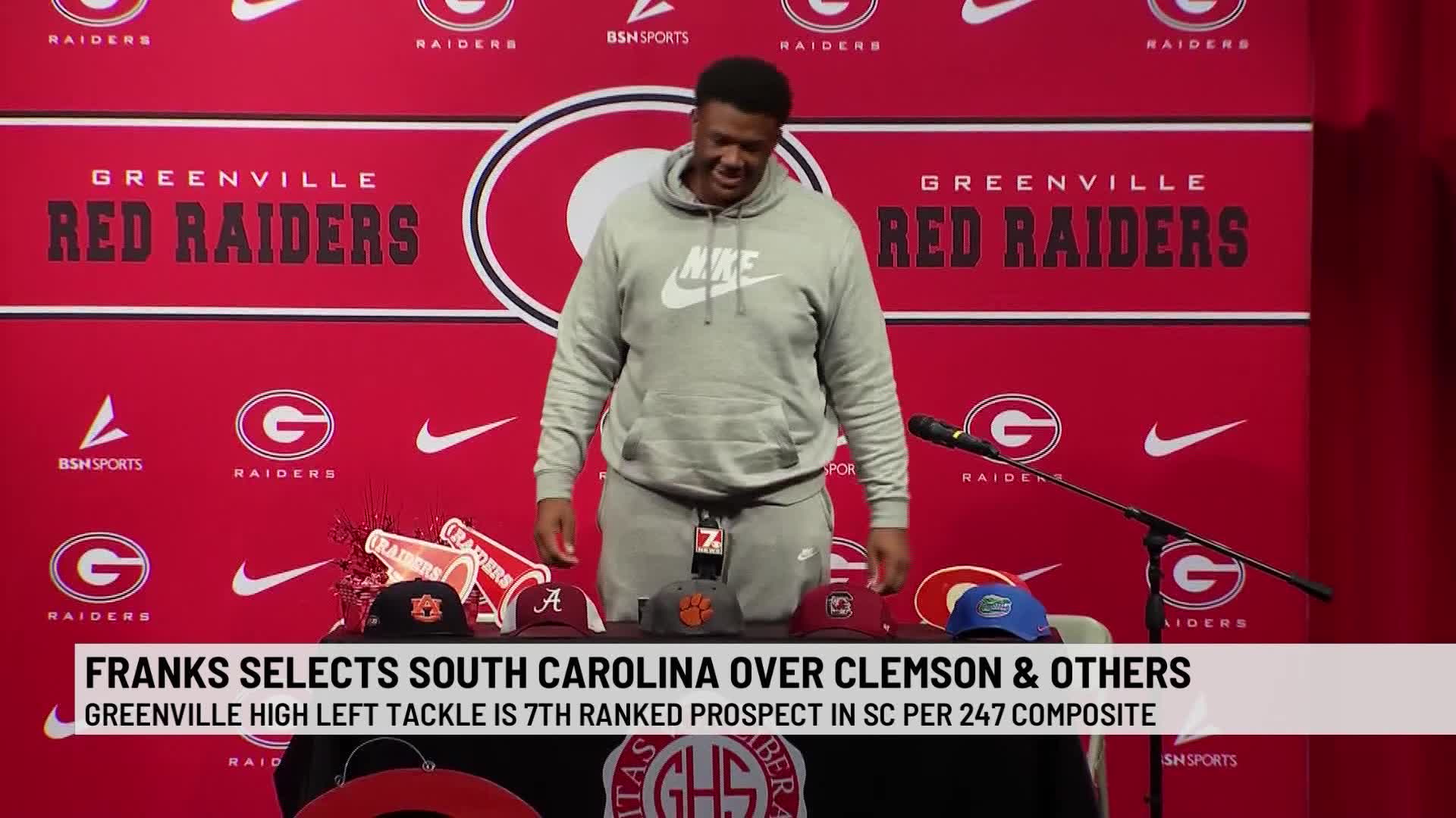 Greenville offensive lineman Blake Franks picks South Carolina over ...