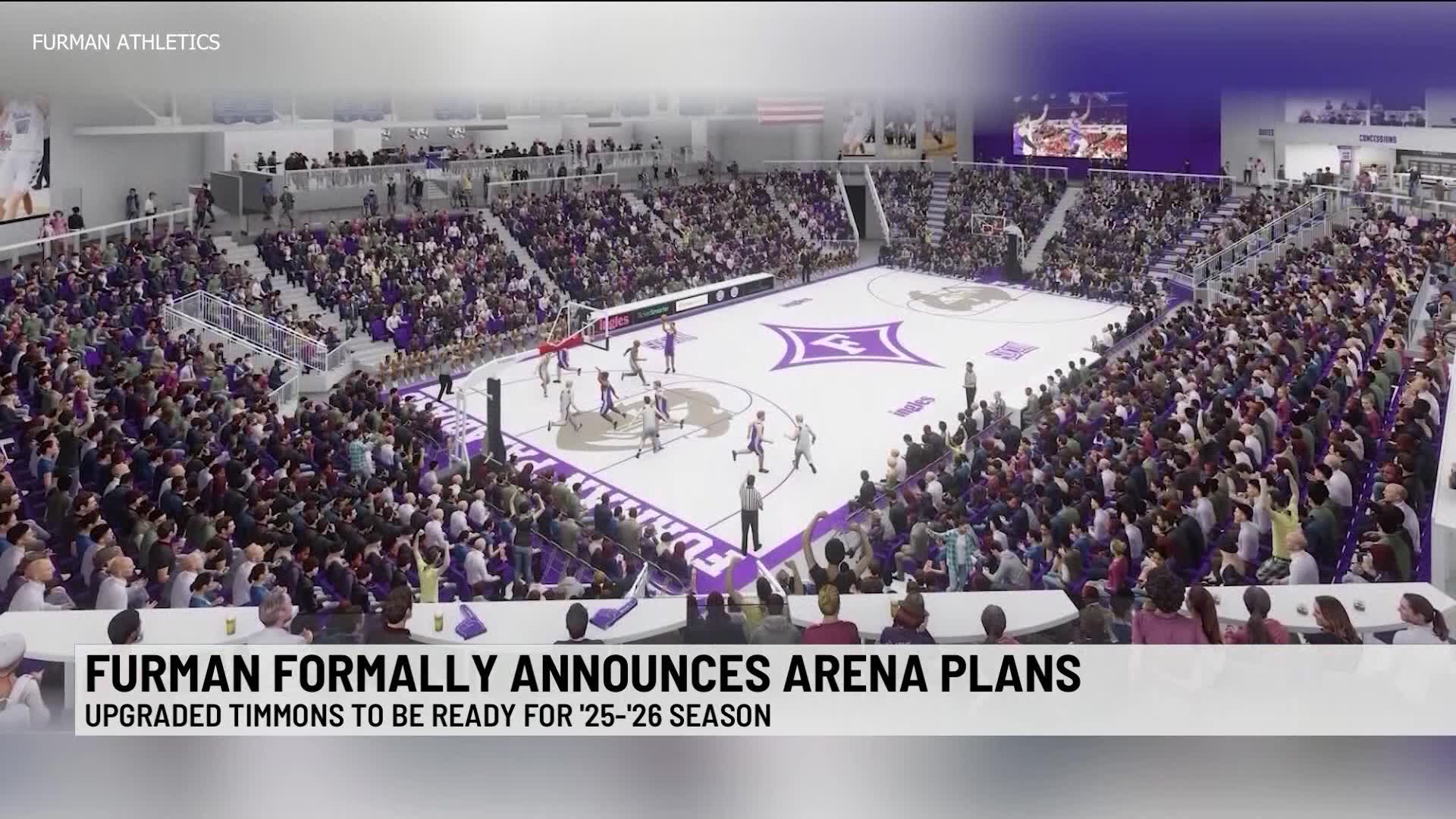 Furman formally unveils Timmons Arena overhaul plan – WSPA 7NEWS