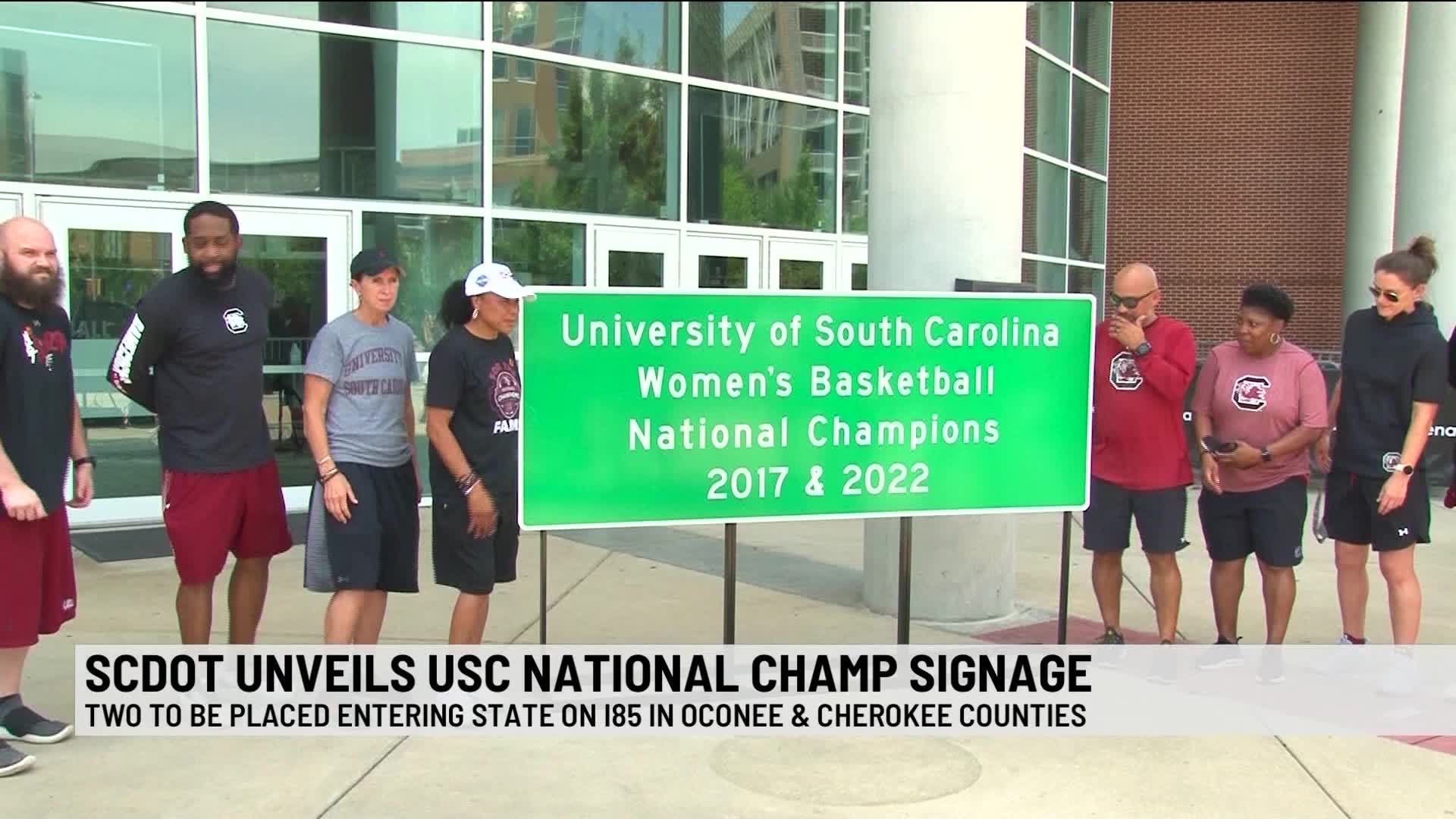SCDOT Unveils Gamecock National Championship Signage – WSPA 7NEWS