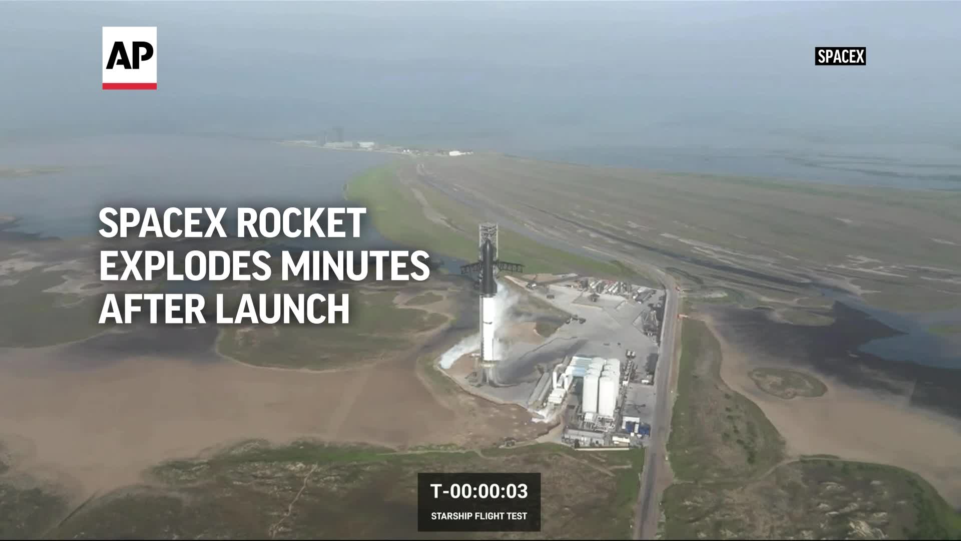 Spacex Giant Rocket Explodes Minutes After Launch From Texas Wspa 7news