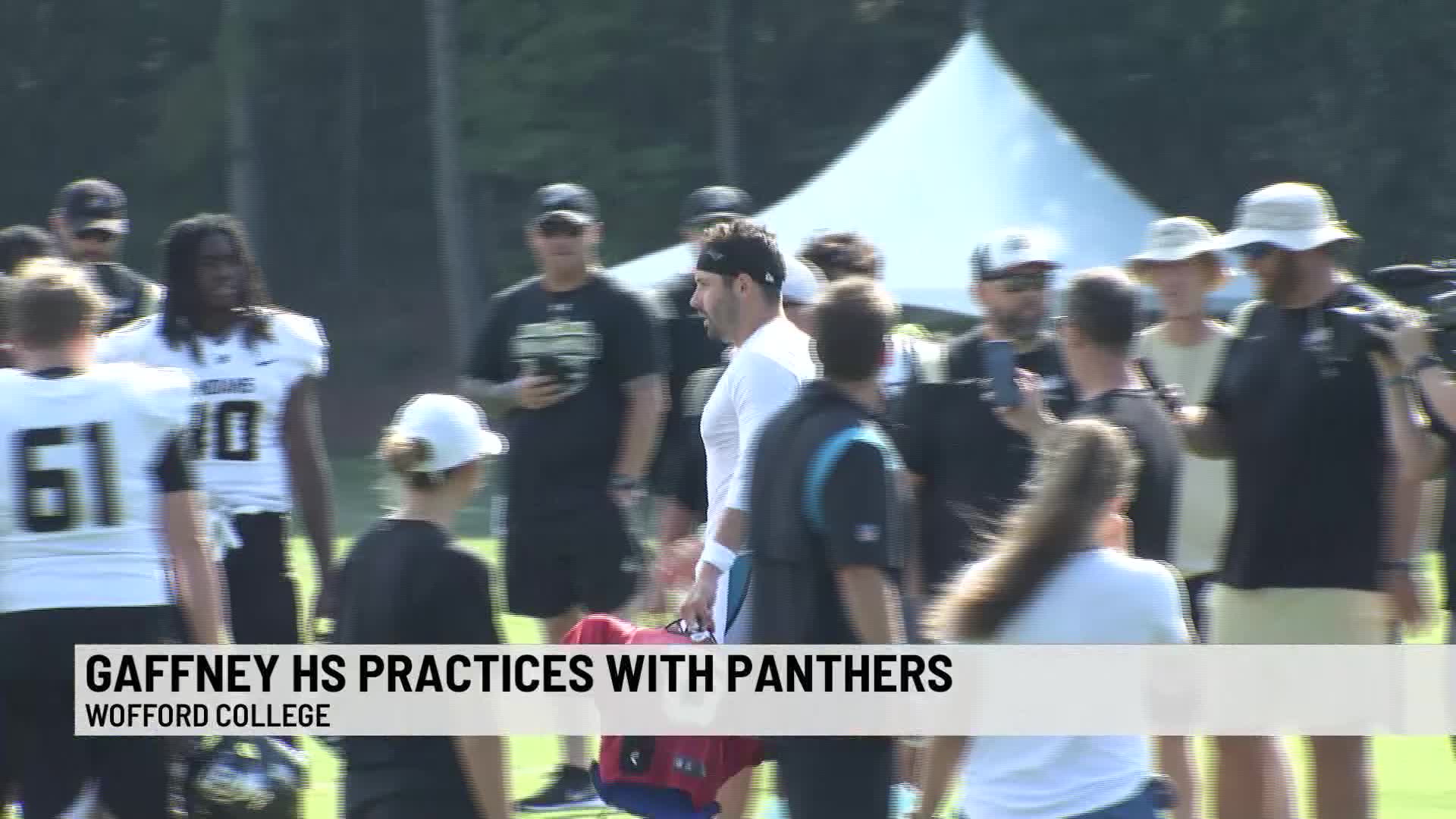 Gaffney Indians practice with the Panthers – WSPA 7NEWS