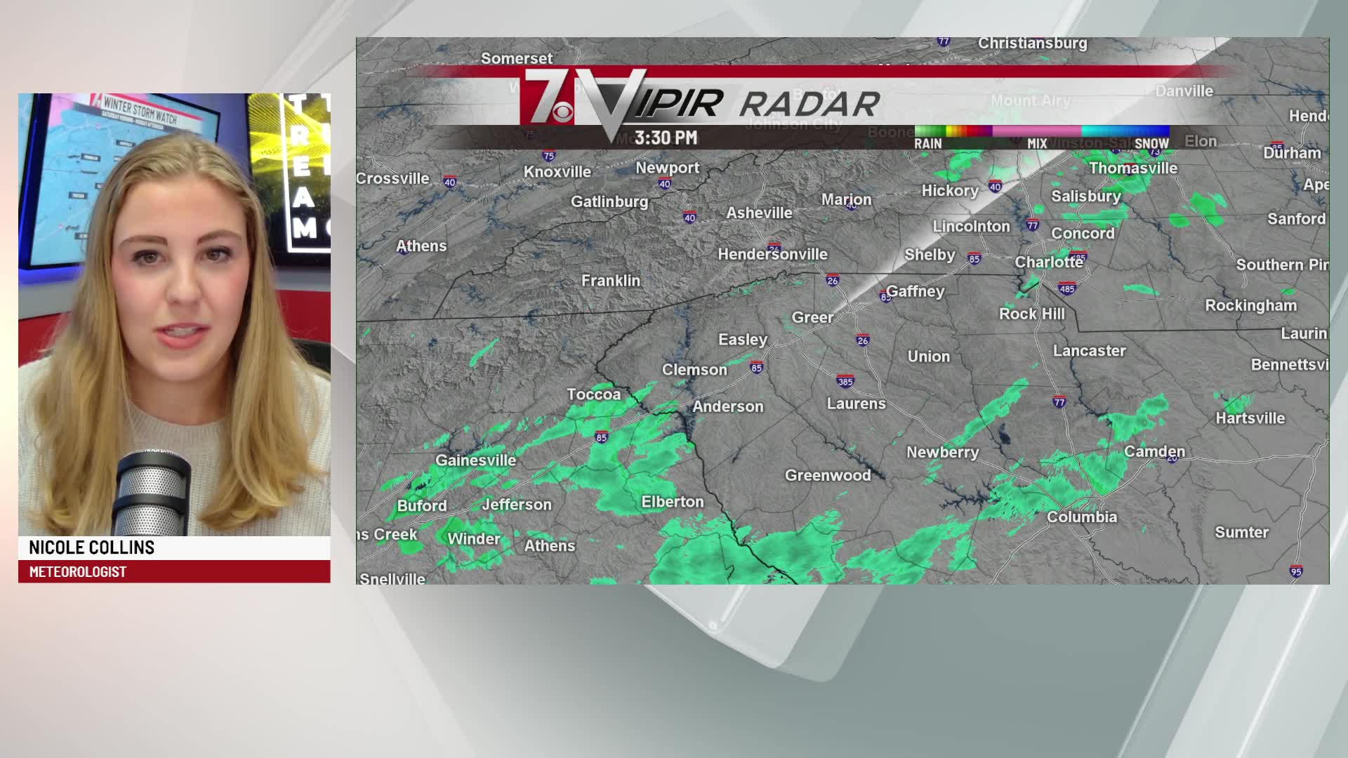 Thursday PM winter storm forecast update with Nicole Collins – WSPA 7NEWS