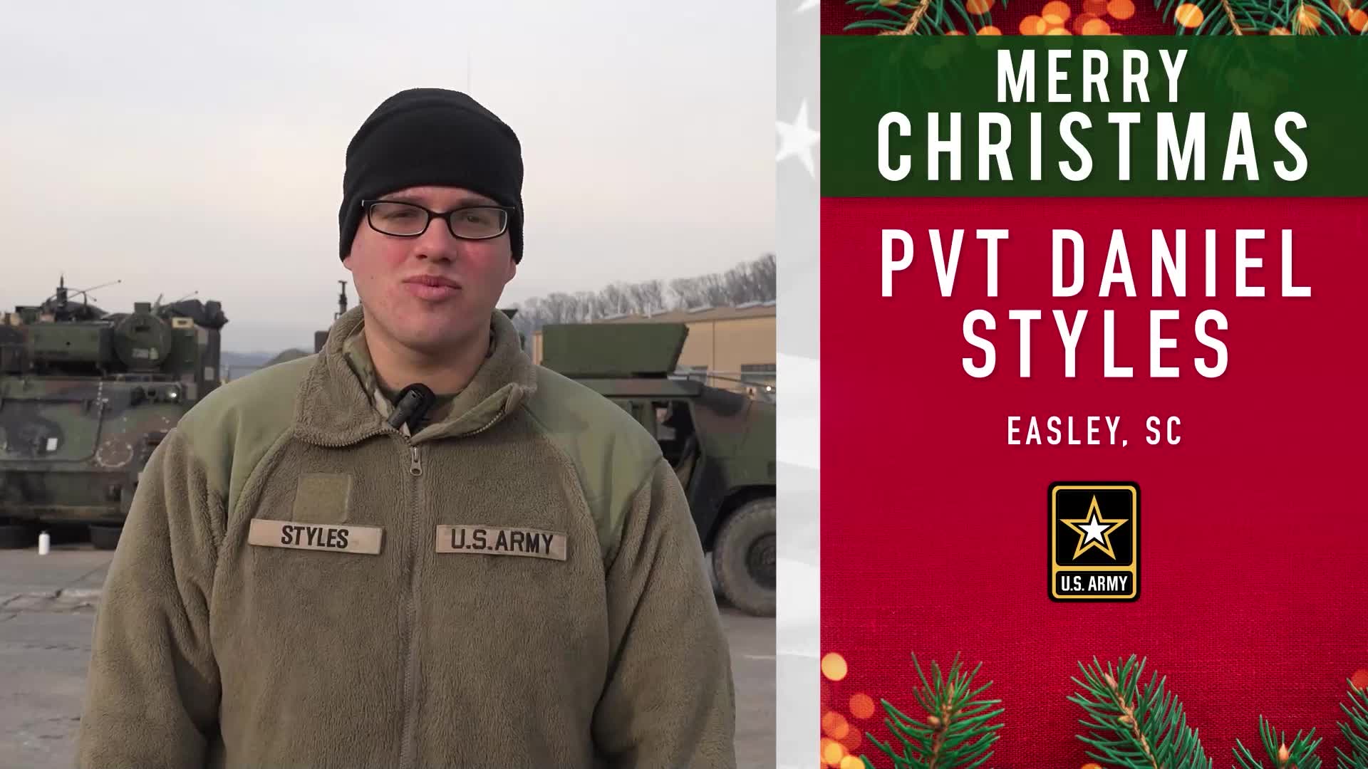 Military Greetings from PVT. Daniel Styles – WSPA 7NEWS