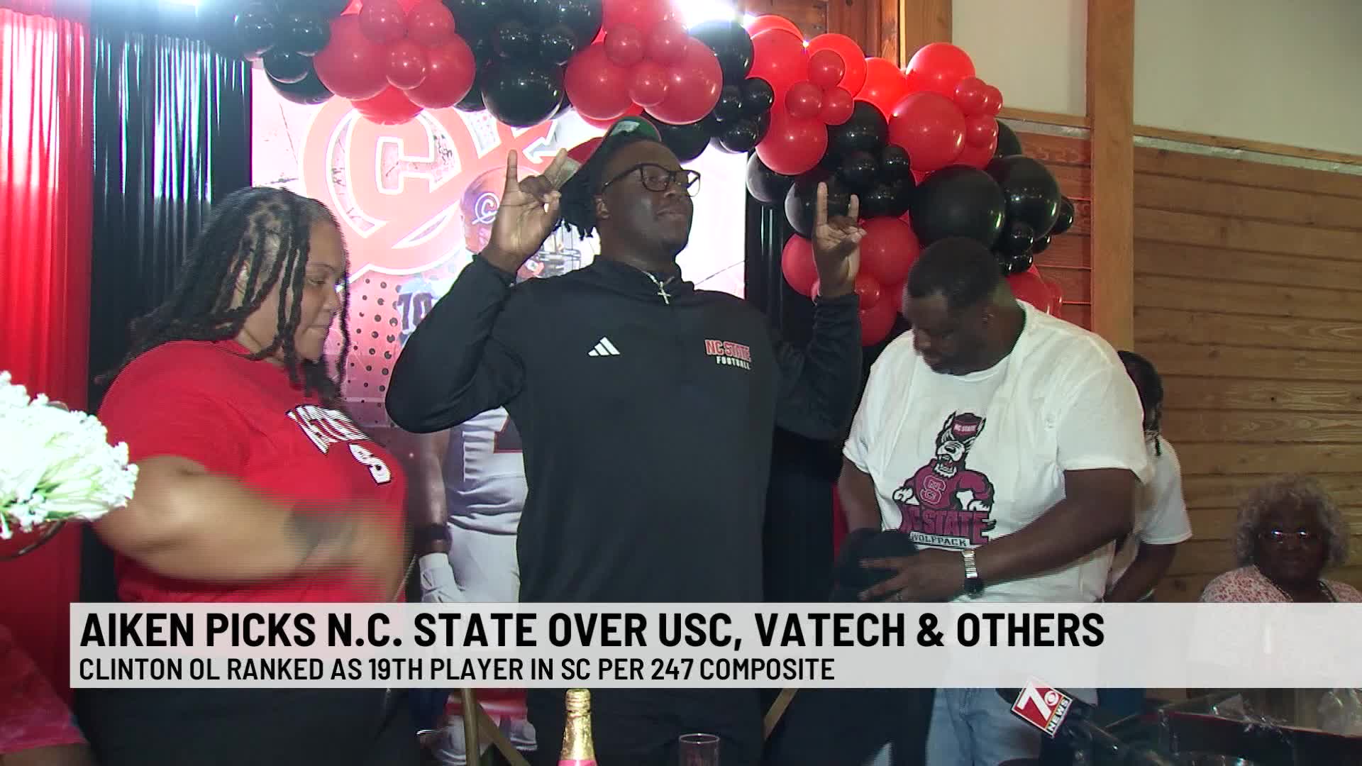 Clinton OL Tre Aiken picks N.C. State – WSPA 7NEWS