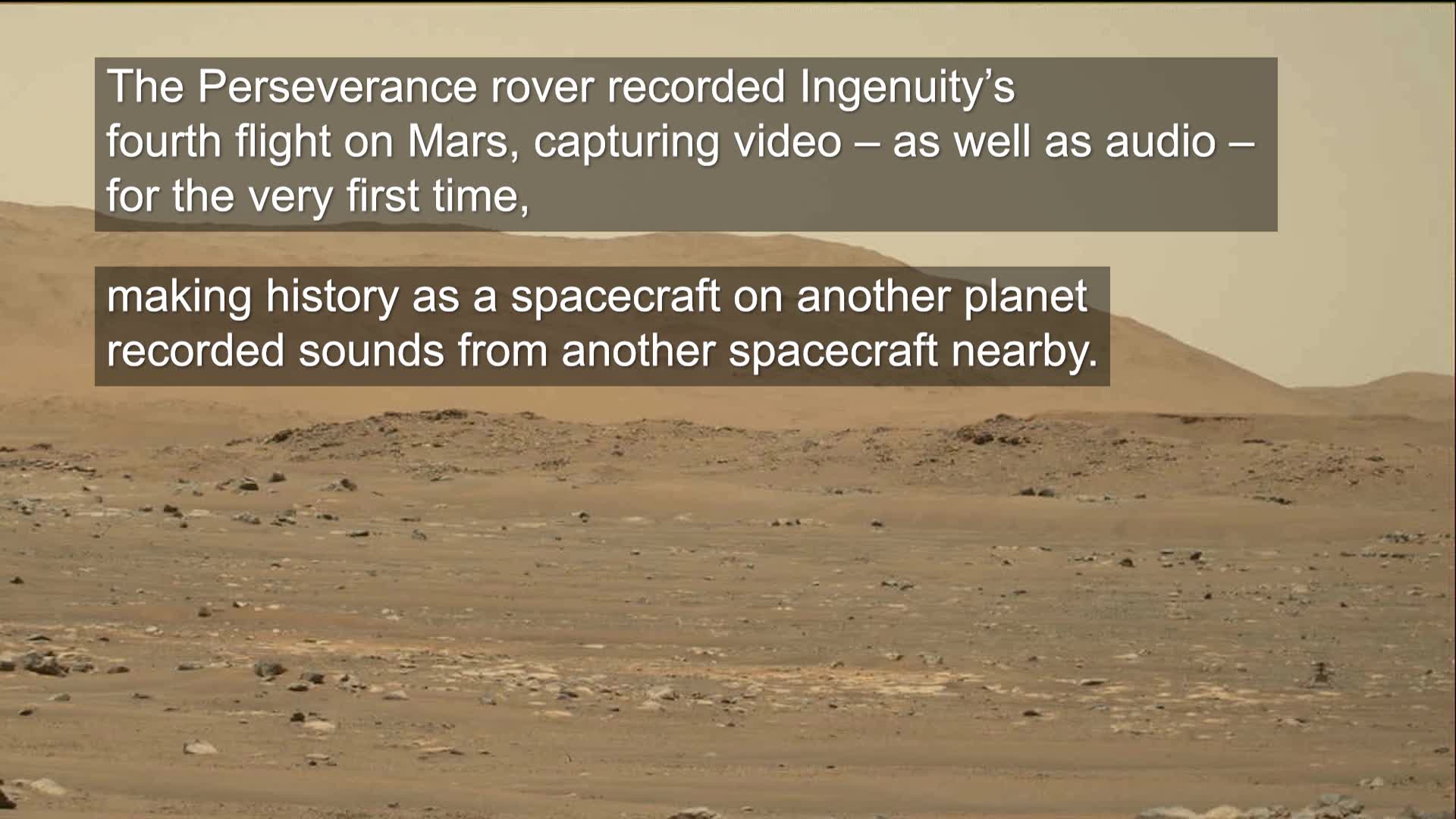NASA’s Perseverance Rover hears Ingenuity Mars helicopter in flight ...