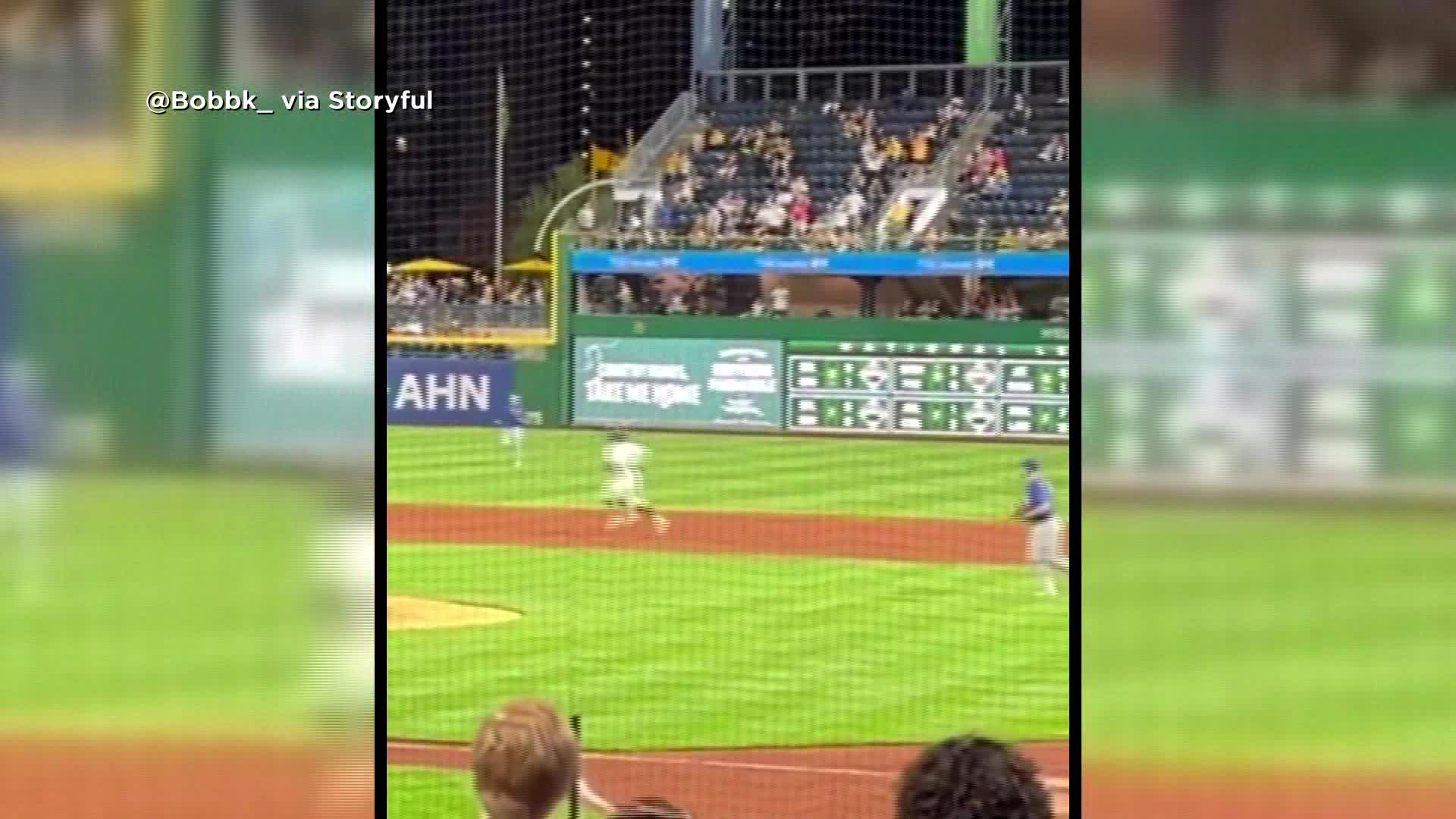 WATCH: Fan at Pittsburgh Pirates game falls from 21-foot Clemente Wall ...