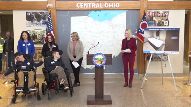 Ohio shows off the first of 29 universal changing stations at Ohio Rest ...