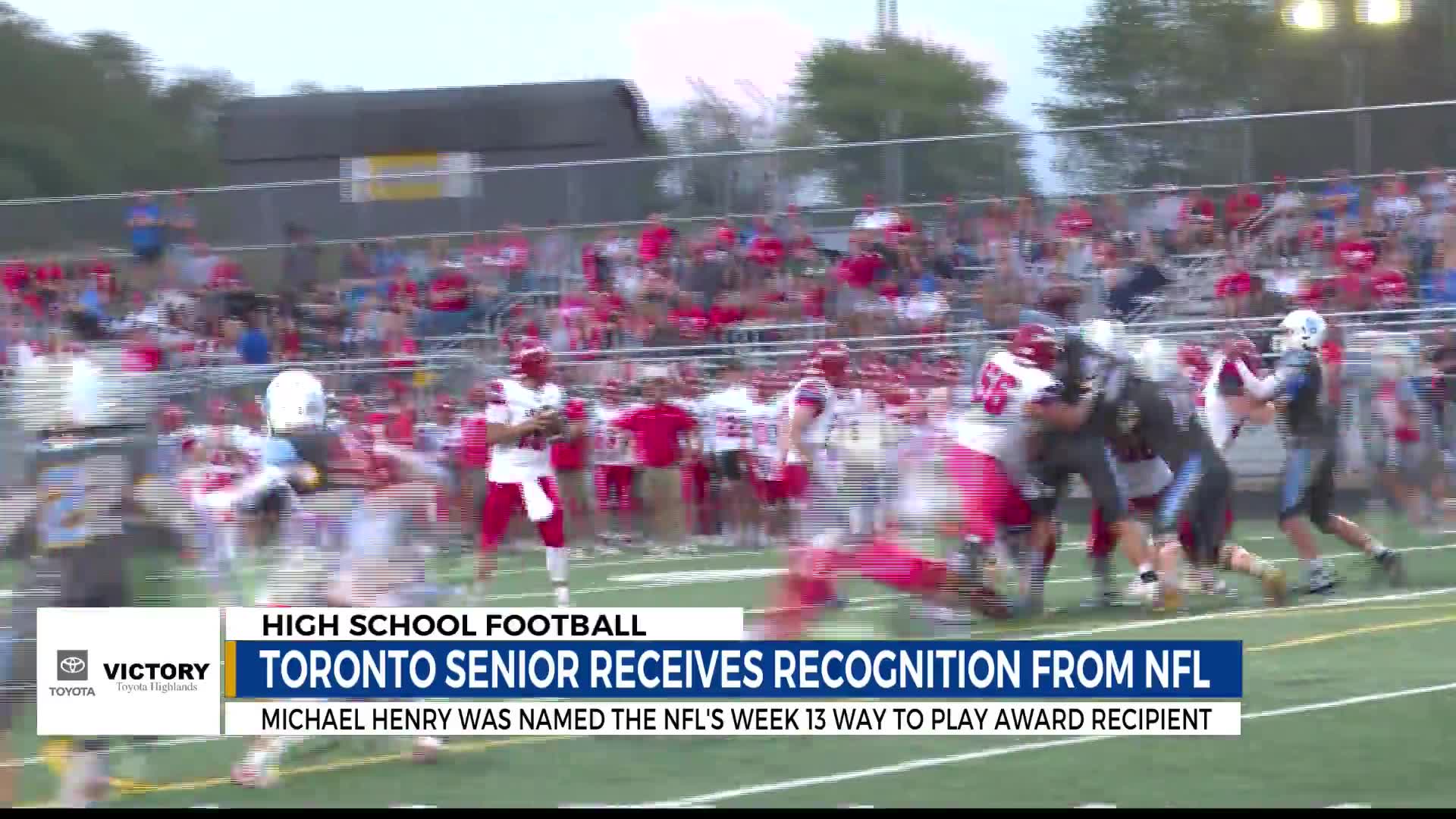 Toronto HS Senior receives recognition from NFL – WTRF