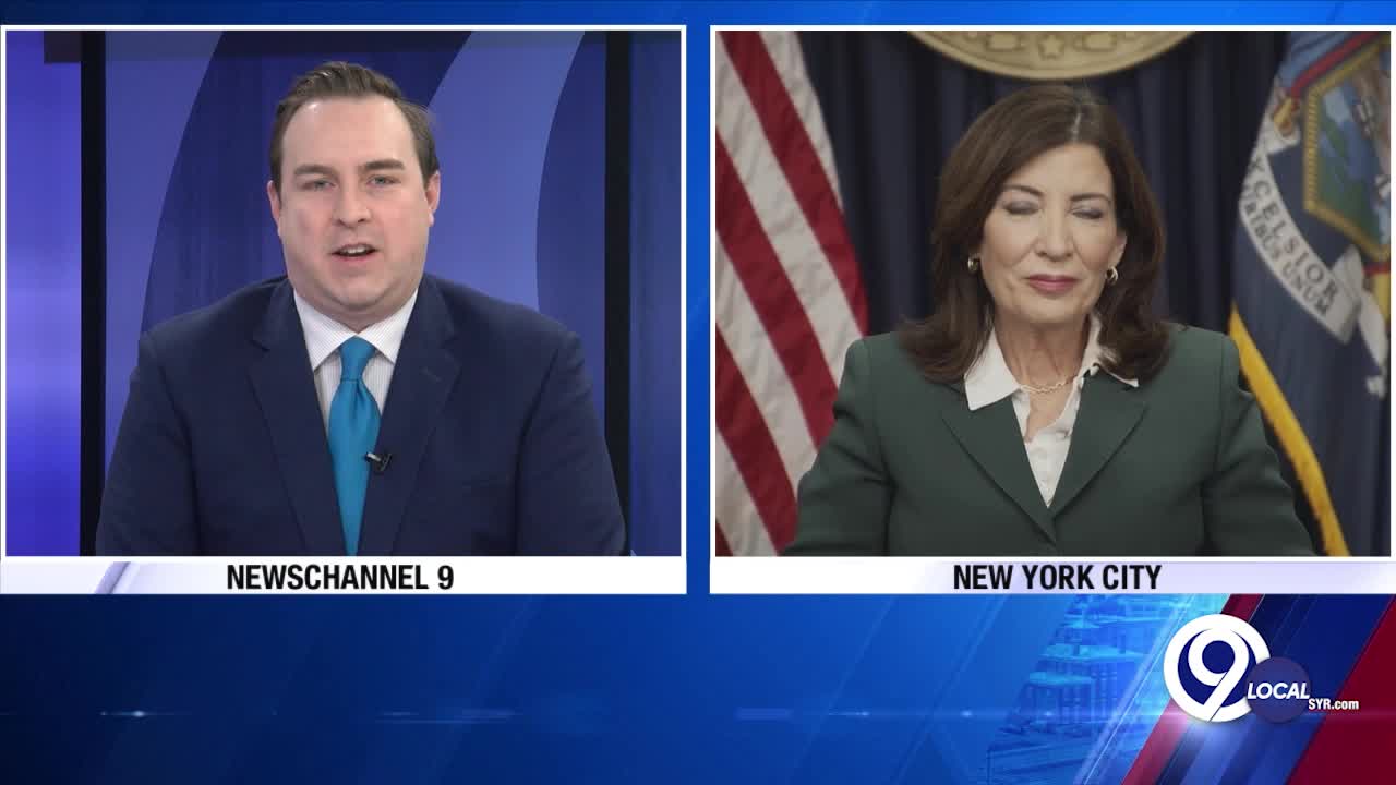Gov. Hochul talks to NewsChannel 9 about cell phone ban, rebate checks ...
