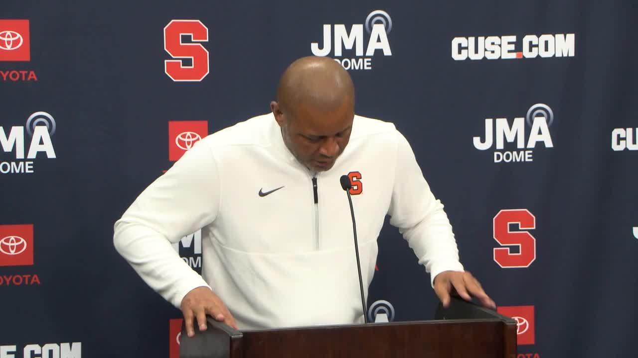 1/7 – SU head coach Adrian Autry addresses the media following win over ...