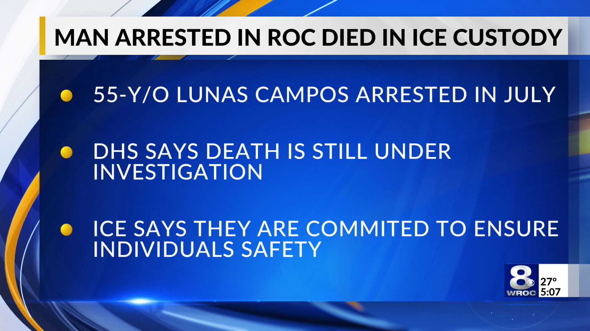 Felon arrested by ICE in Rochester dies in custody – RochesterFirst