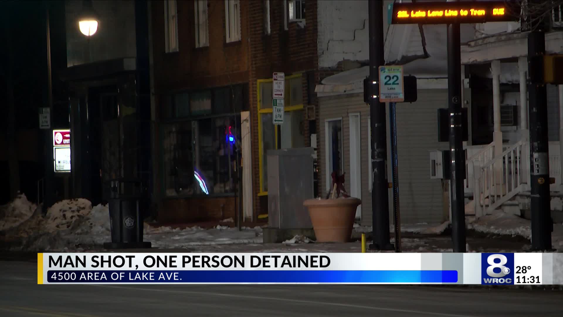 Rochester man injured in Lake Ave shooting, one person detained ...