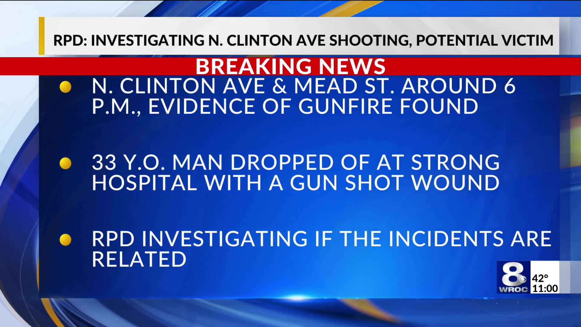 Rochester Police Department investigating N. Clinton Avenue shooting ...