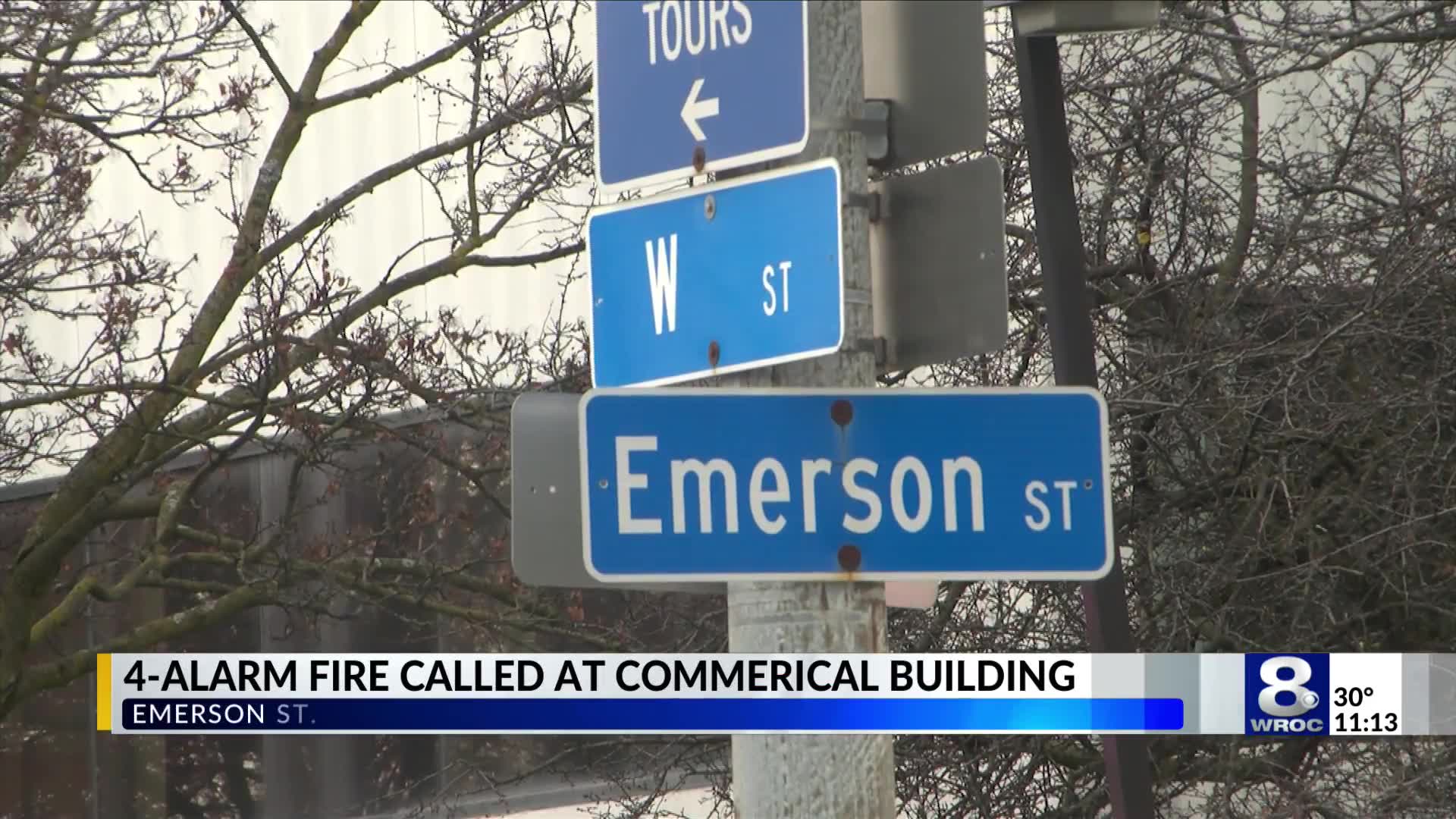 Fourth-alarm fire erupts inside large commercial building on Emerson ...