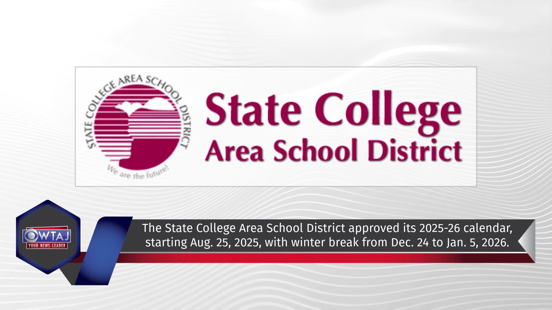 SCASD ’25-’26 academic calendar announced – WTAJ – www.wtaj.com
