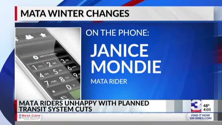 MATA riders unhappy with transit system cuts – WREG.com